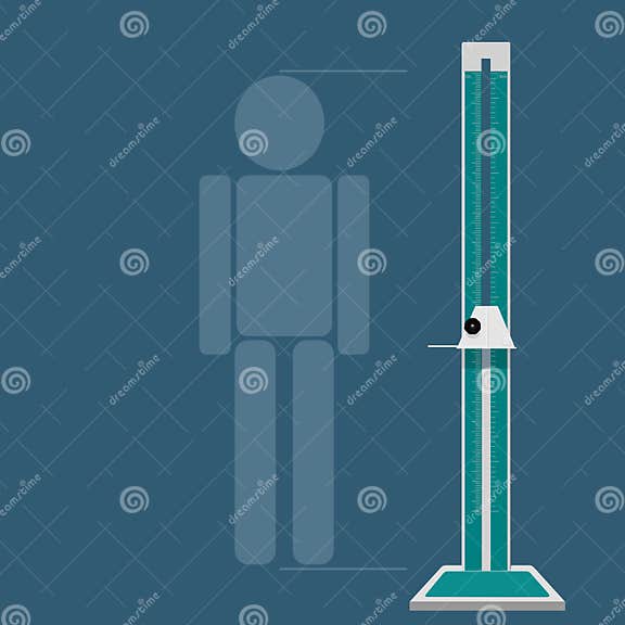 Isolated stadiometer stock vector. Illustration of indicator - 96723200