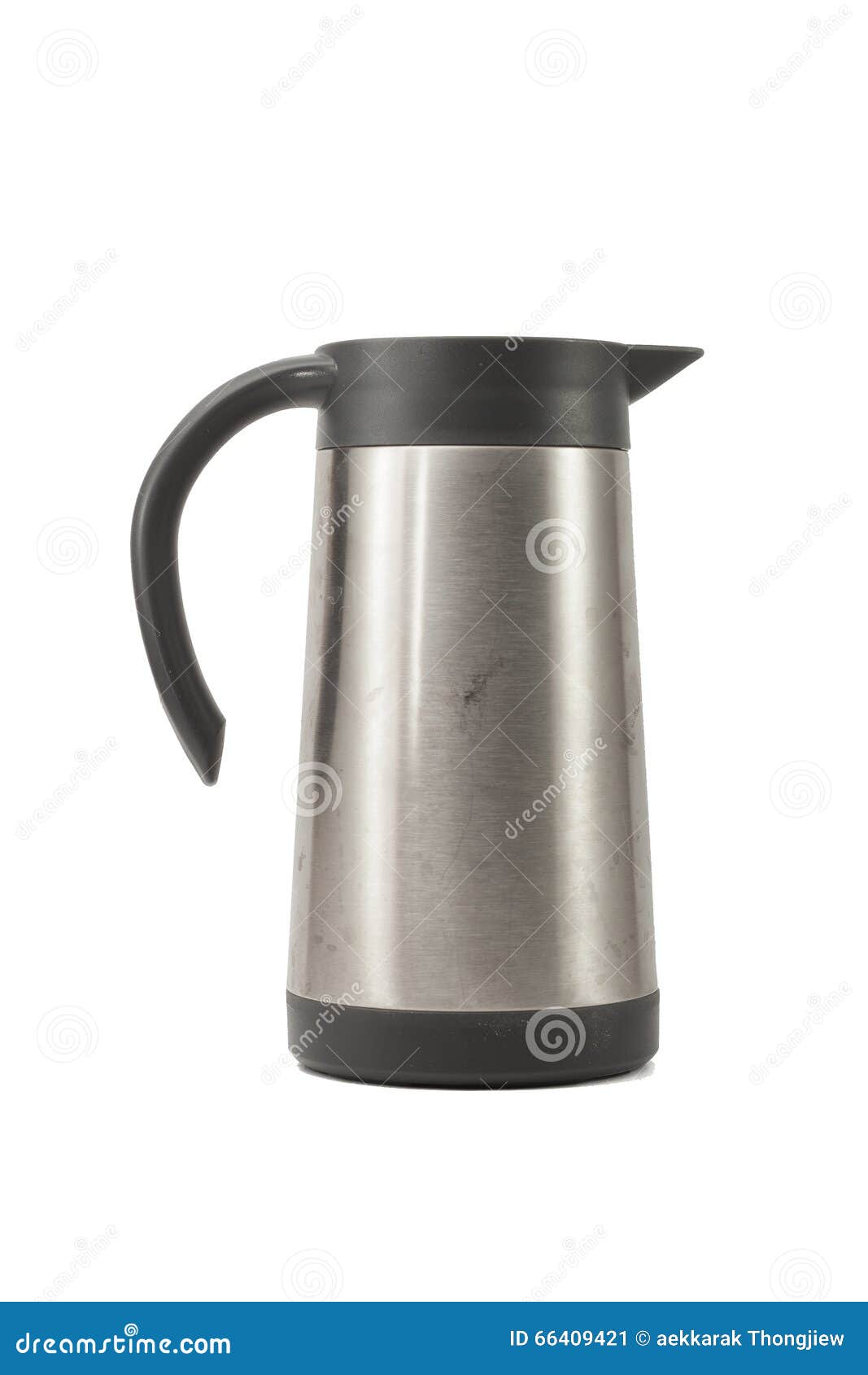 Isolated, Stainless Steel Jug on White Background. Stock Image - Image ...