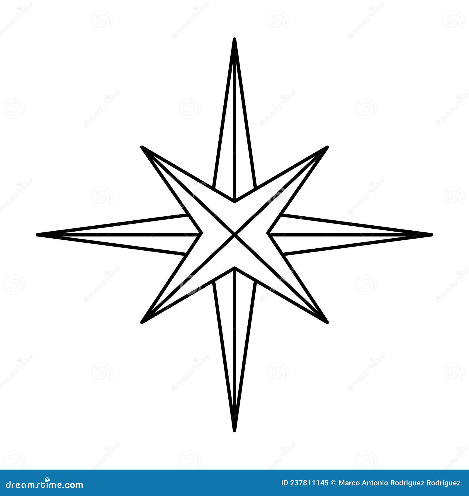 Isolated Star Belen Draw Vector Illustration Stock Illustration ...