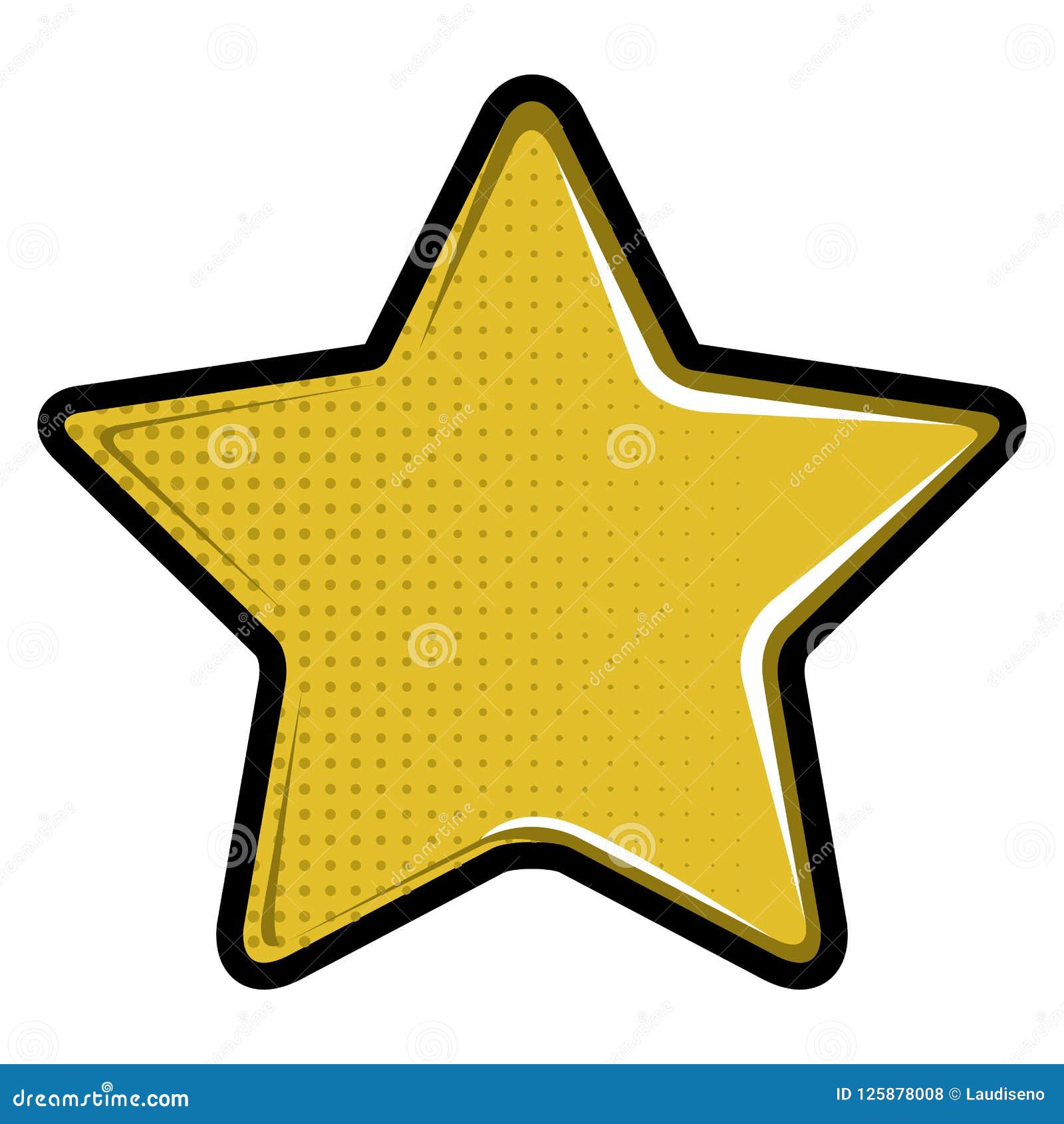 Isolated star icon stock vector. Illustration of success - 125878008