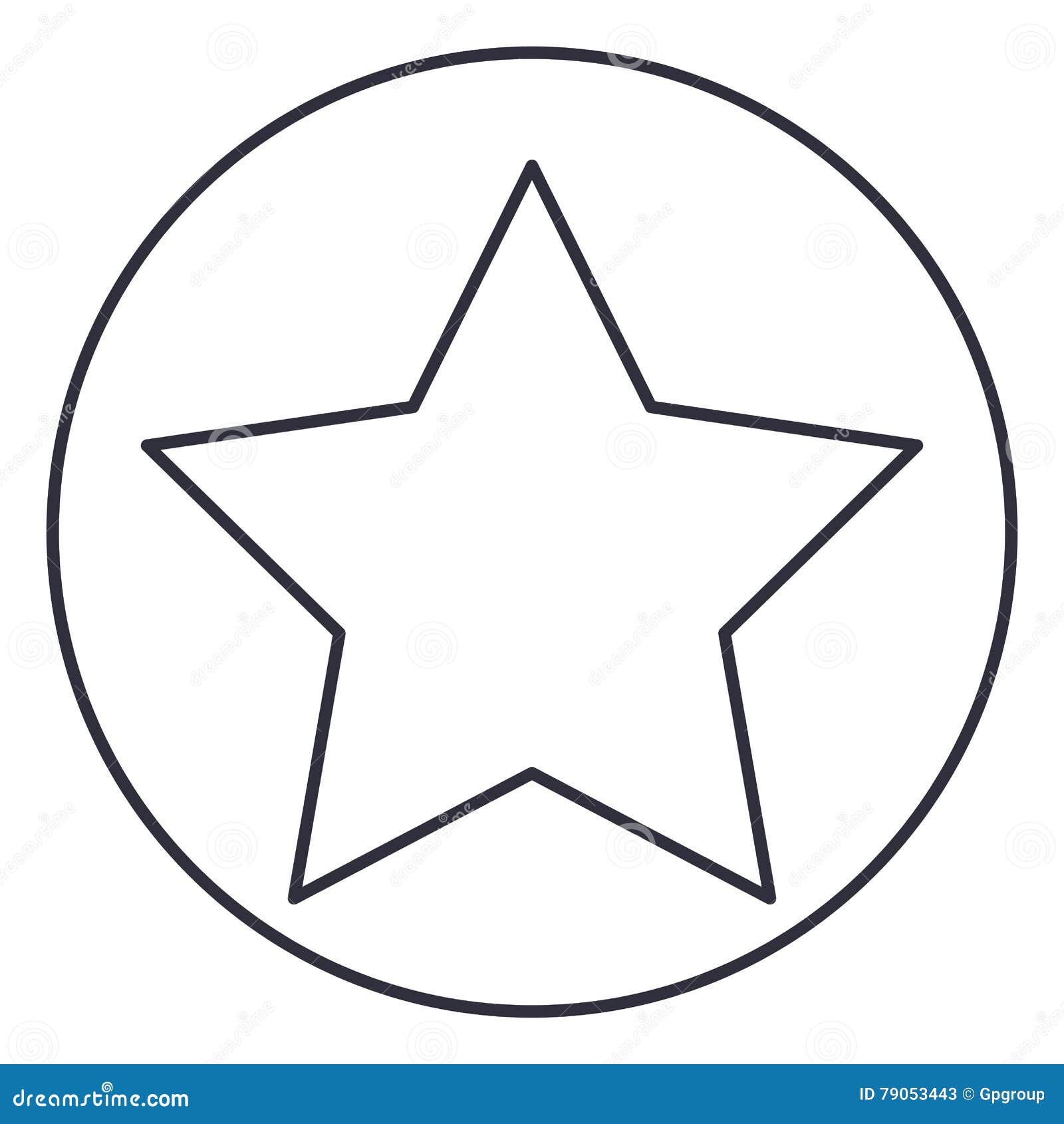 Isolated Star Inside Circle Design Stock Vector - Illustration of ...