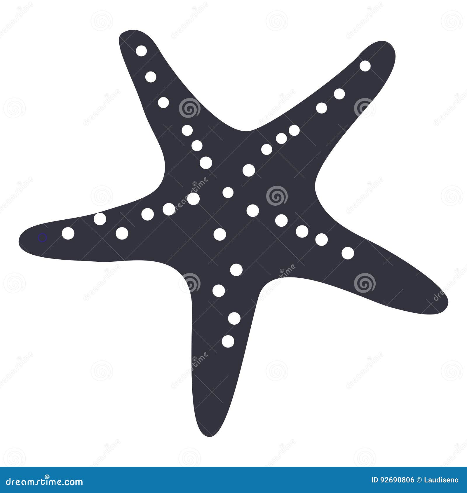 Starfish Silhouette Vector Isolated Illustration On White ...