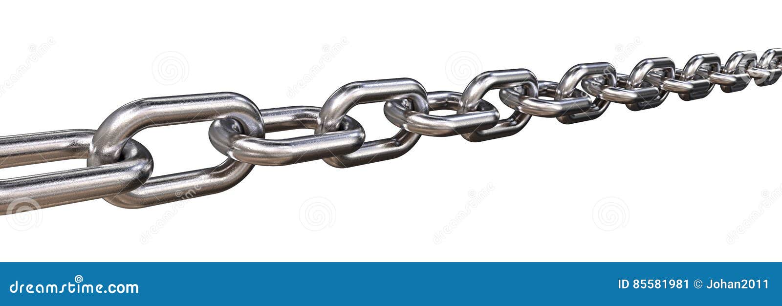Isolated Steel Chain. stock illustration. Illustration of long - 85581981