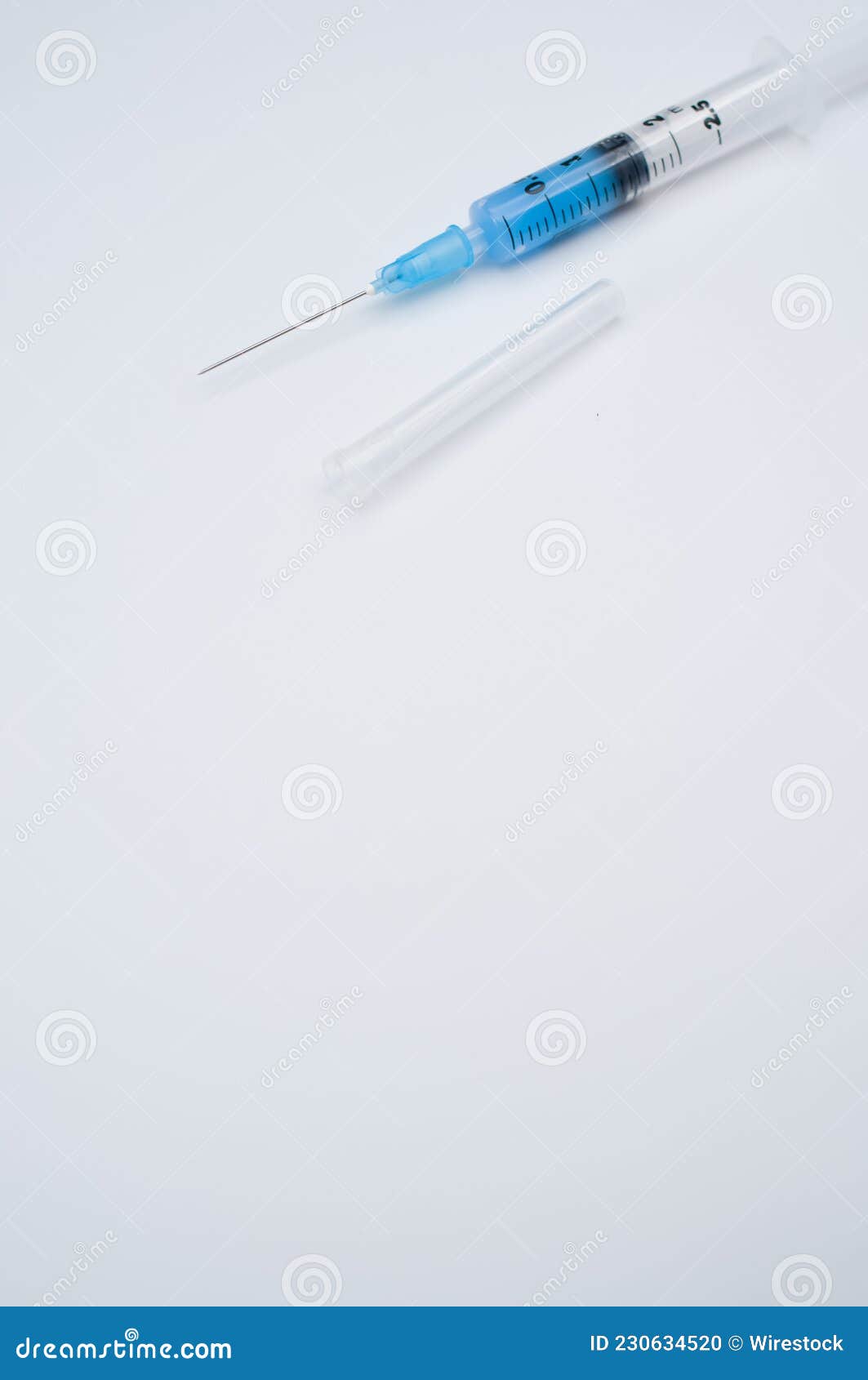 Isolated Sterilized Injection Syringe on a White Background Stock Photo ...