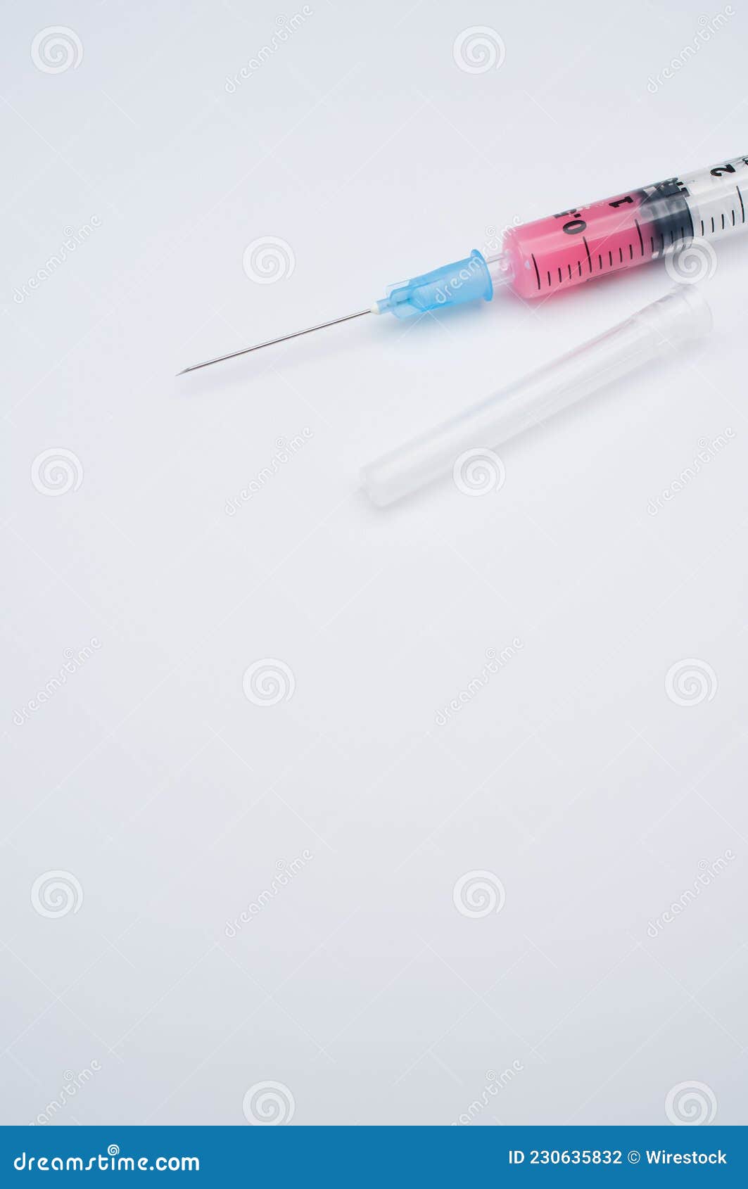 Isolated Sterilized Injection Syringe on a White Background Stock Photo ...