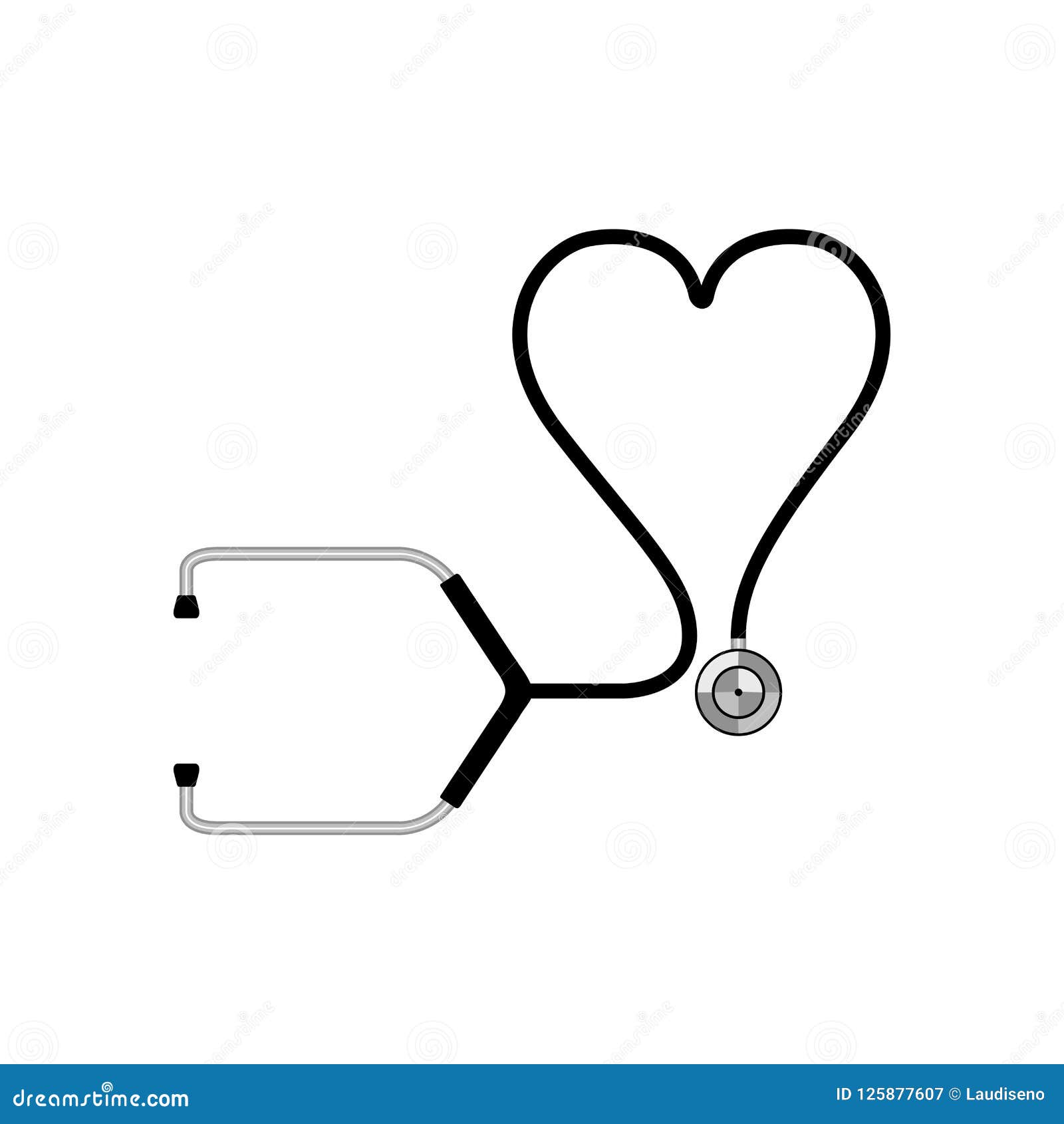 Isolated stethoscope icon stock vector. Illustration of symbol - 125877607