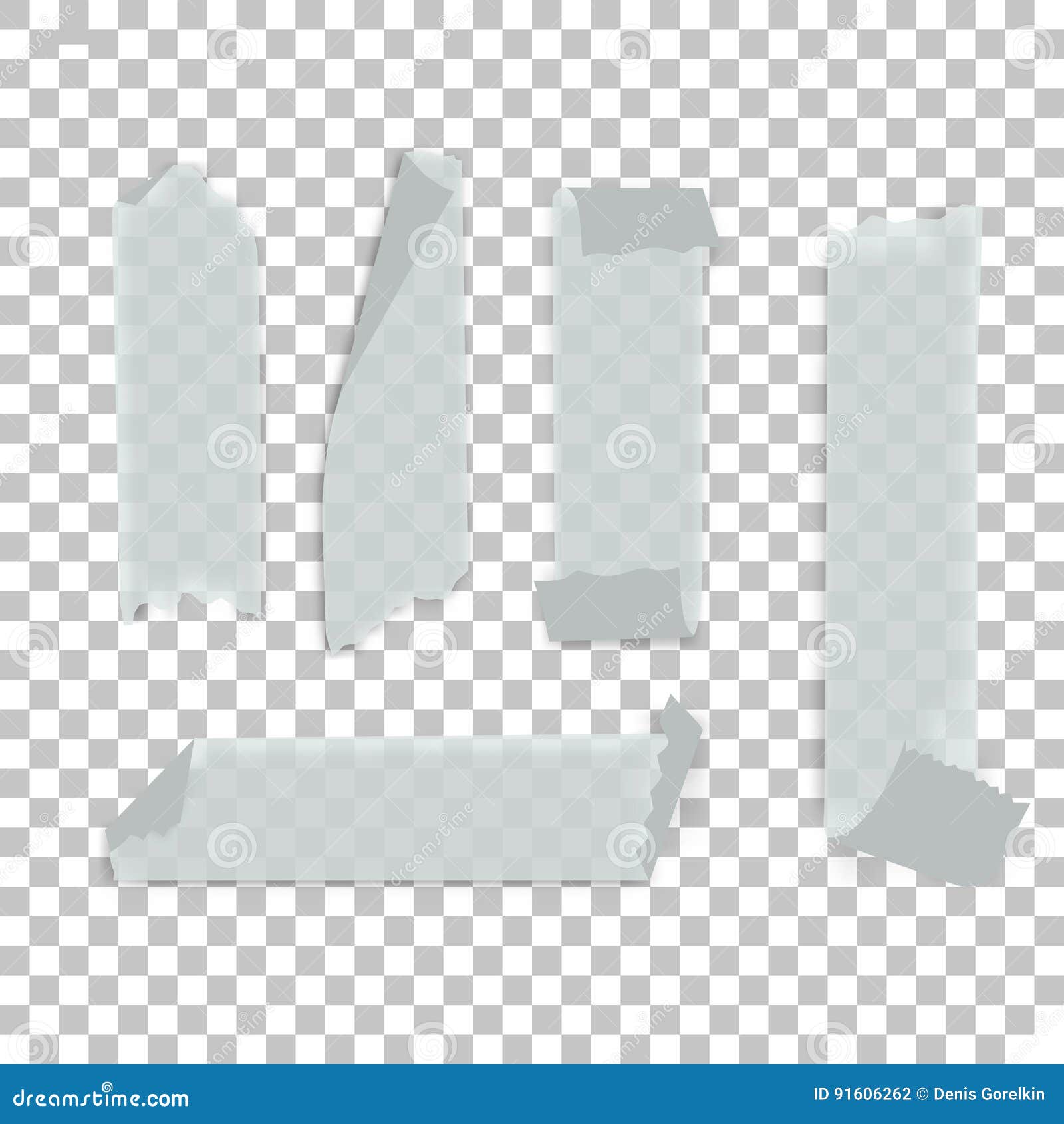 Isolated Sticky Tape Pieces Stock Vector - Illustration of background ...