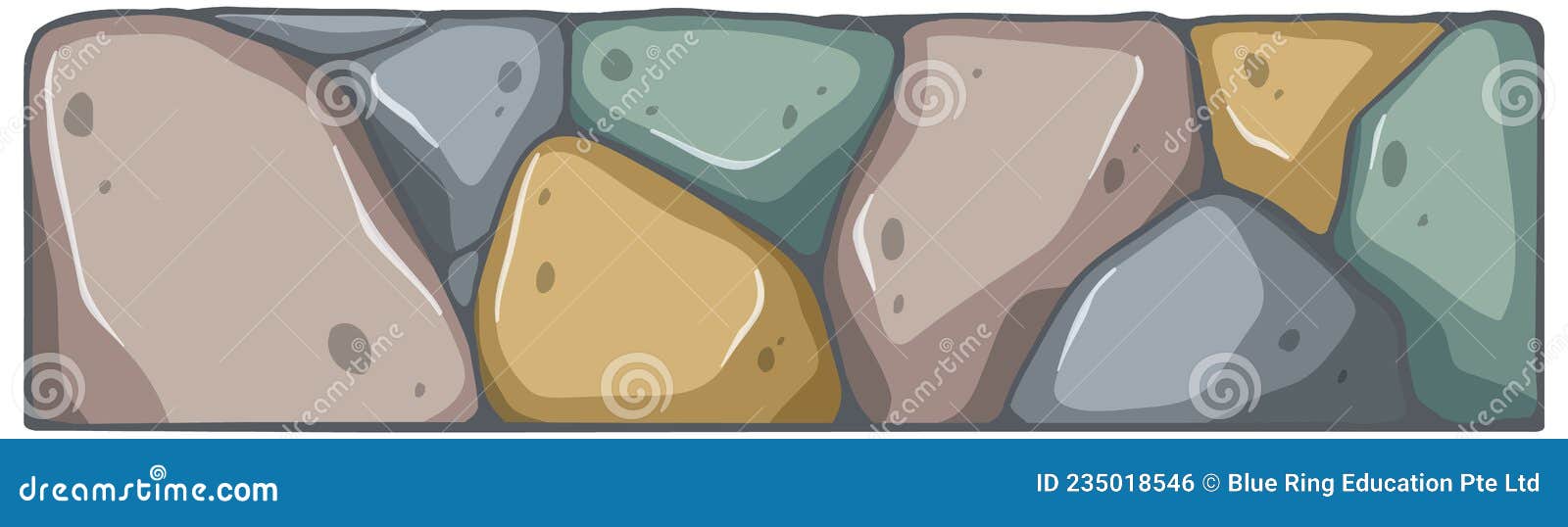 Isolated Stone Brick in Cartoon Style Stock Vector - Illustration of ...