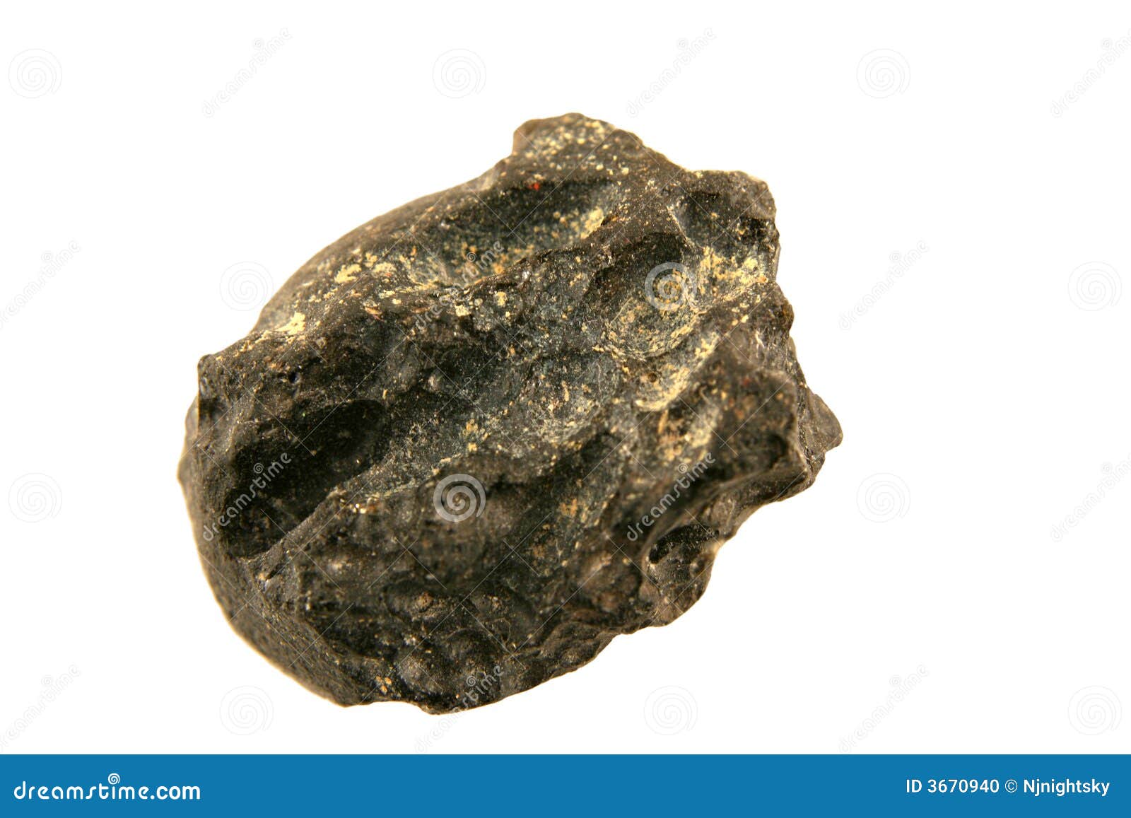 Isolated Stone Meteorite Macro Stock Photo - Image of meteorite, comet ...