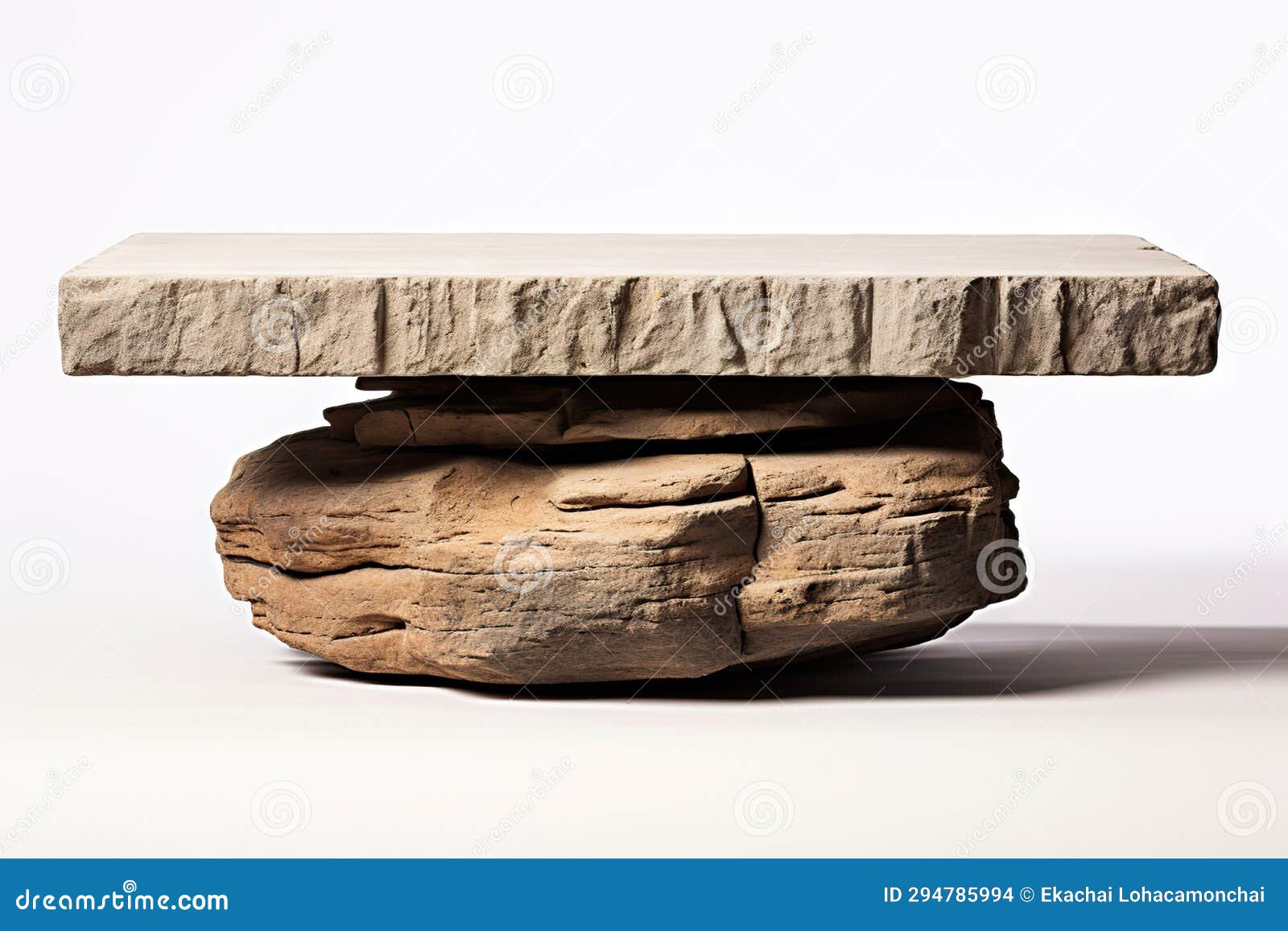 Isolated Stone Platform on White Background with Clipping Path. Created ...