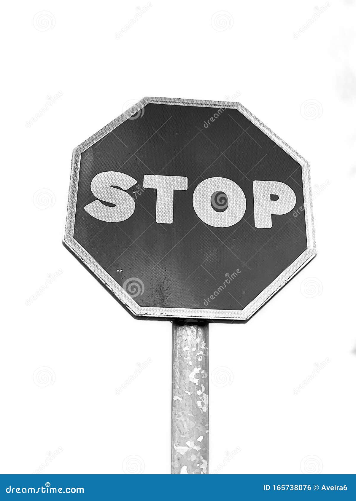 Isolated Stop Sign. White Background Stock Photo - Image of street ...