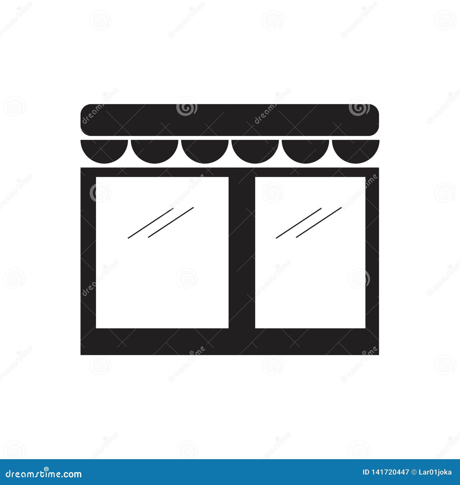 Isolated storefront icon stock vector. Illustration of mall - 141720447