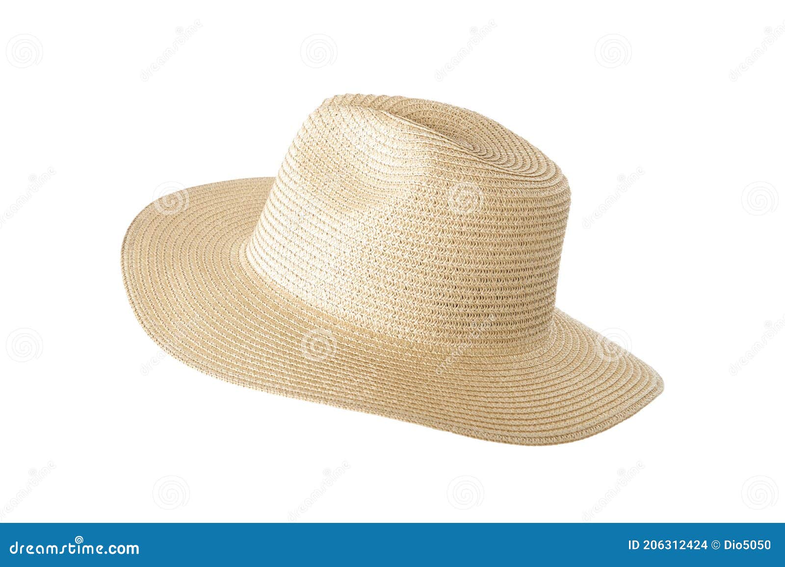 Isolated Straw Hat, Side View Stock Photo - Image of braided, fashion ...