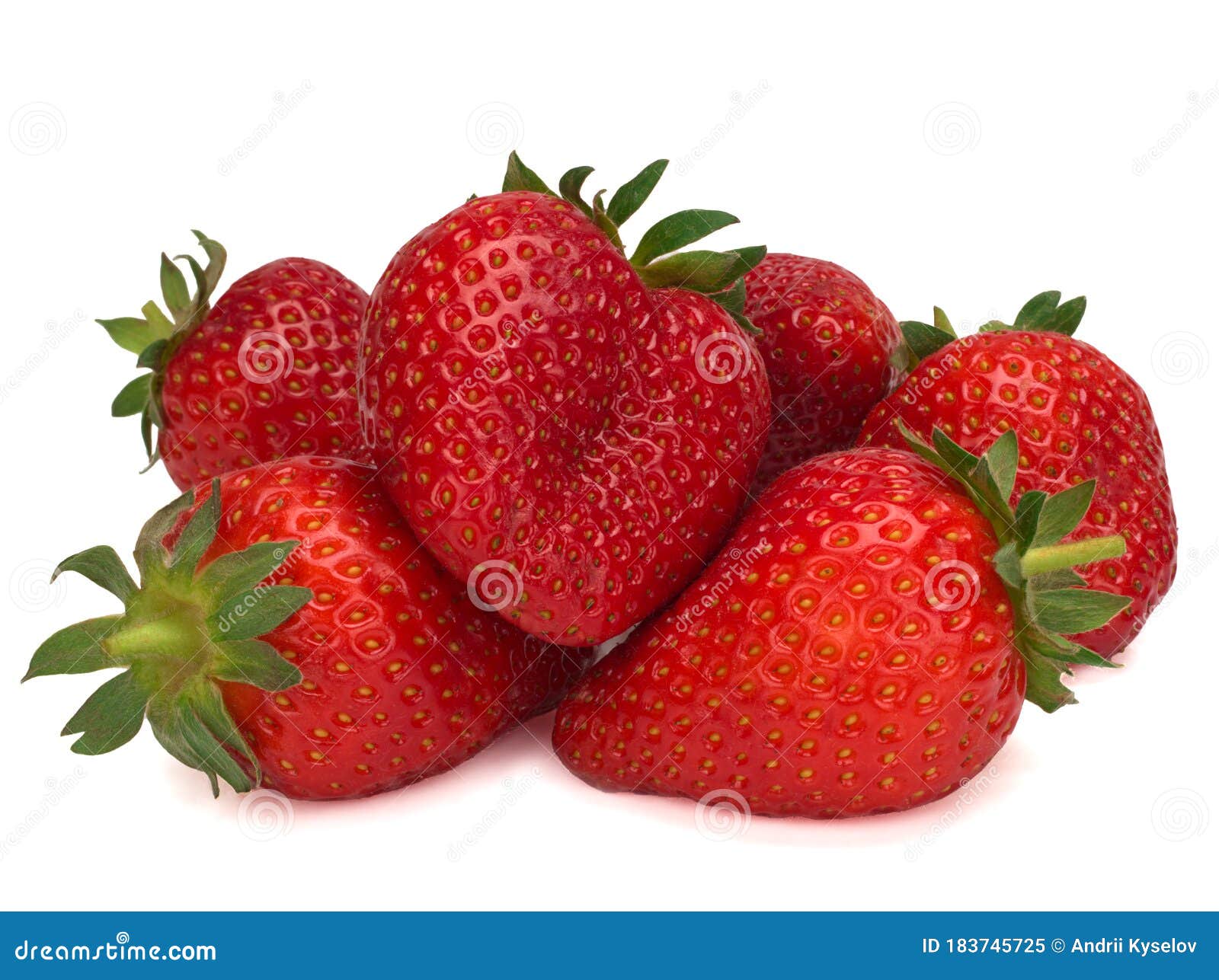 Isolated Strawberries on White Background Stock Image - Image of single ...