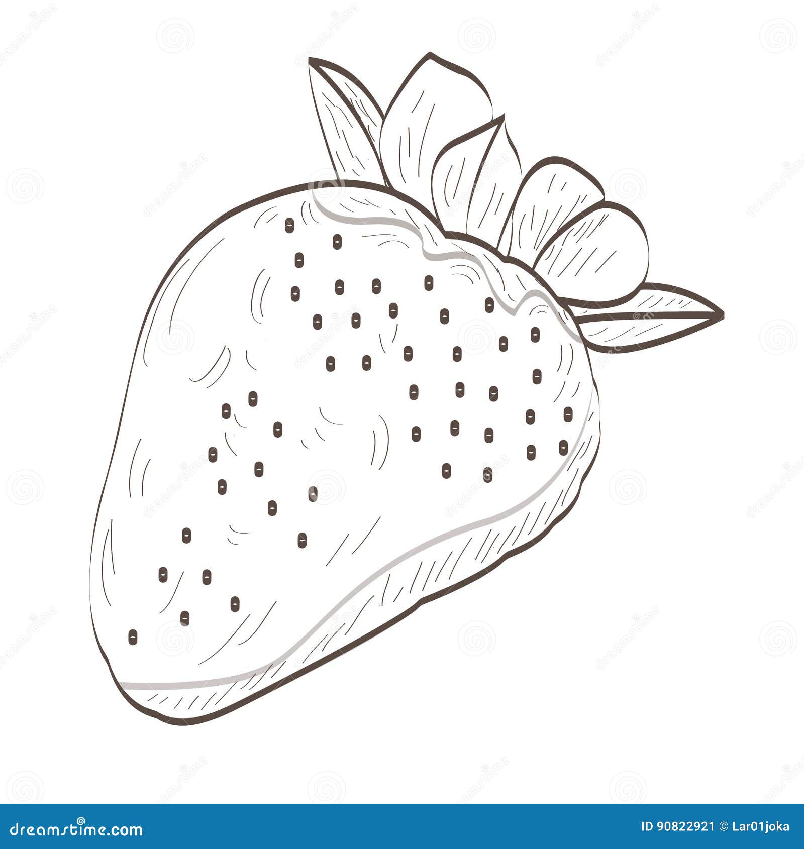 Isolated Strawberry Outline Stock Vector - Illustration of health ...