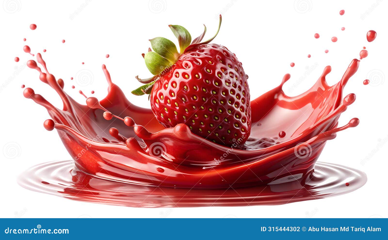 Isolated Strawberry Syrup Splash On White Background Stock Photography ...
