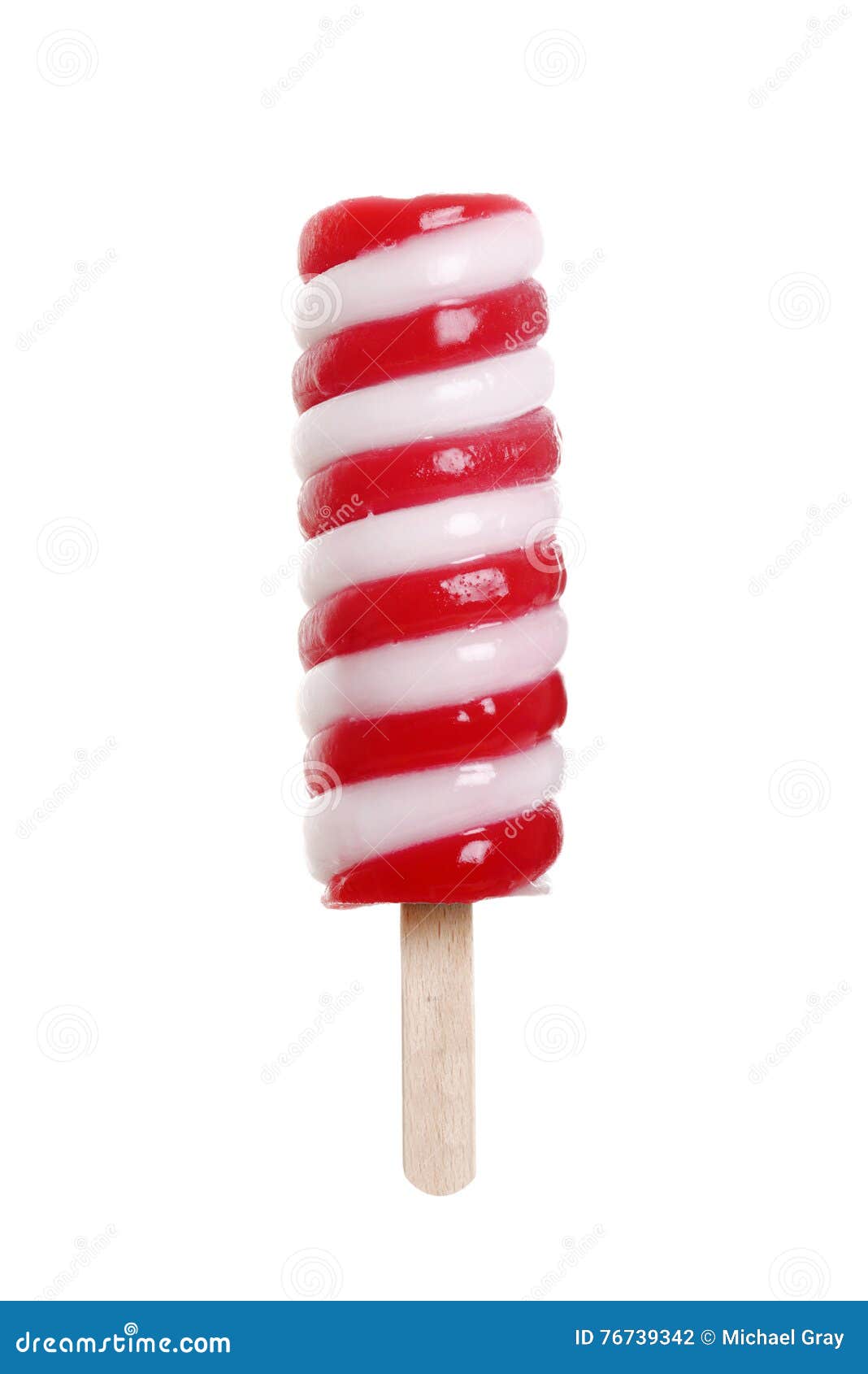 Isolated Strawberry Vanilla Swirl Popsicle Stock Photo - Image of ...