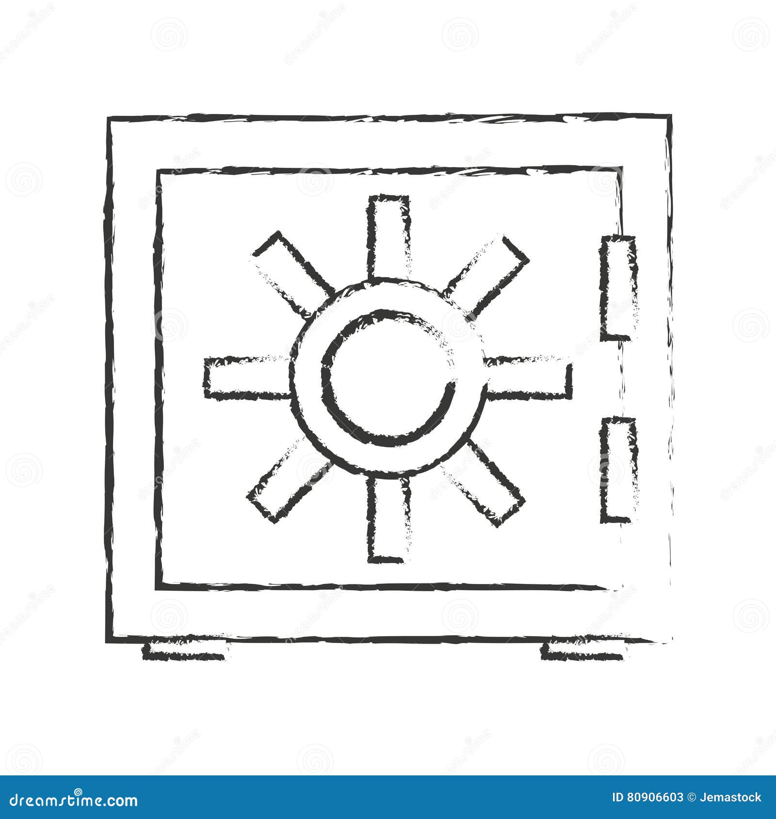 Isolated strongbox design stock vector. Illustration of security - 80906603