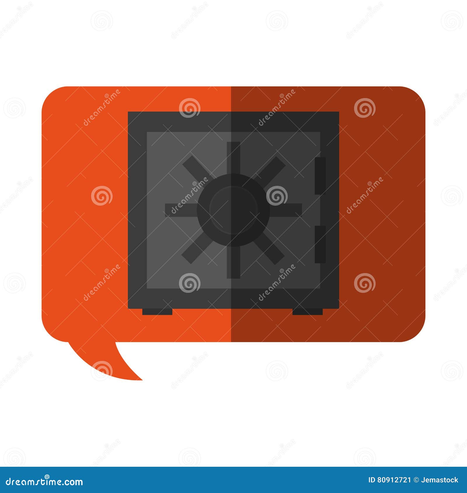 Isolated strongbox design stock vector. Illustration of safety - 80912721