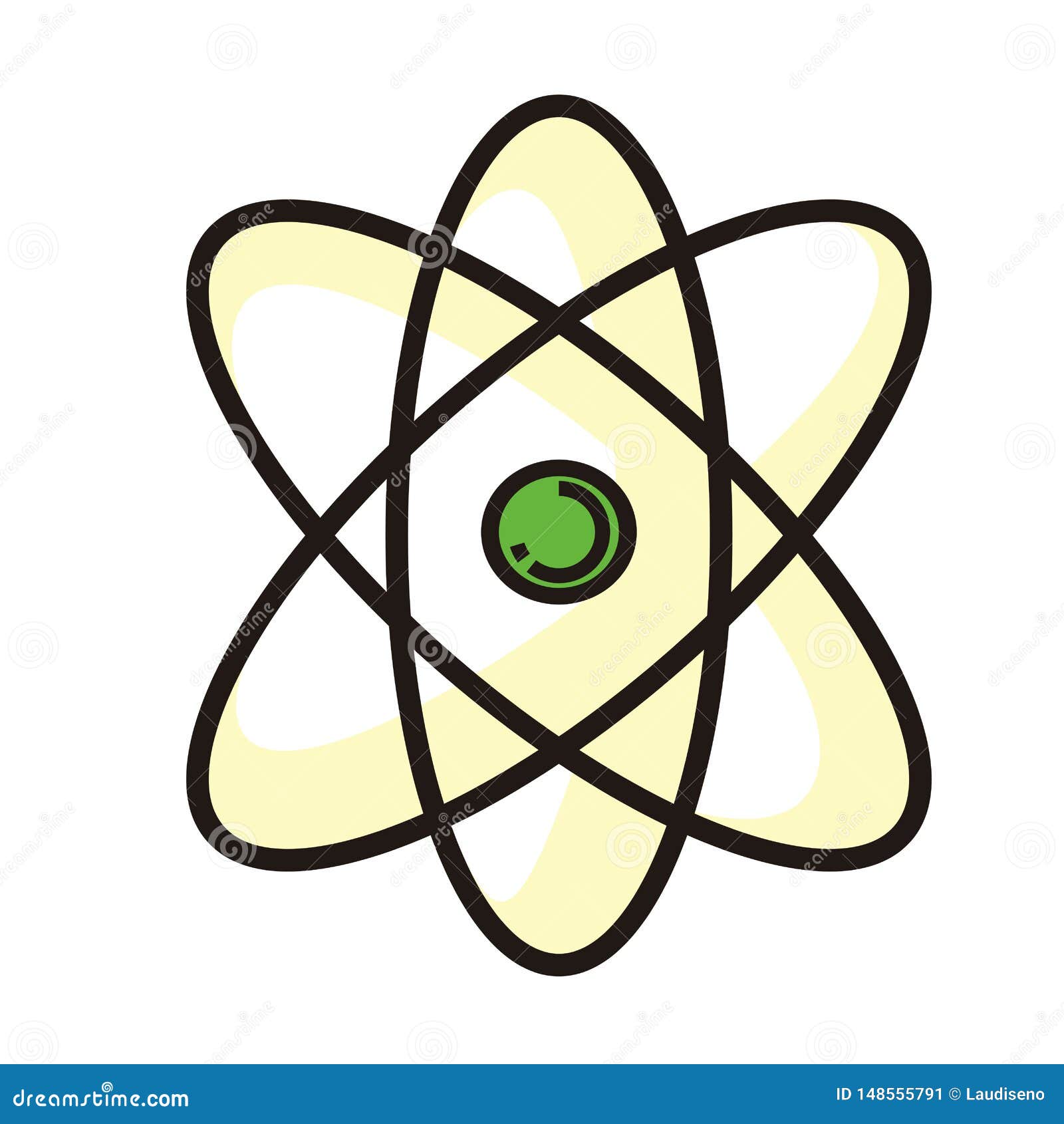 Isolated Structure Icon of an Atom Stock Vector - Illustration of ...