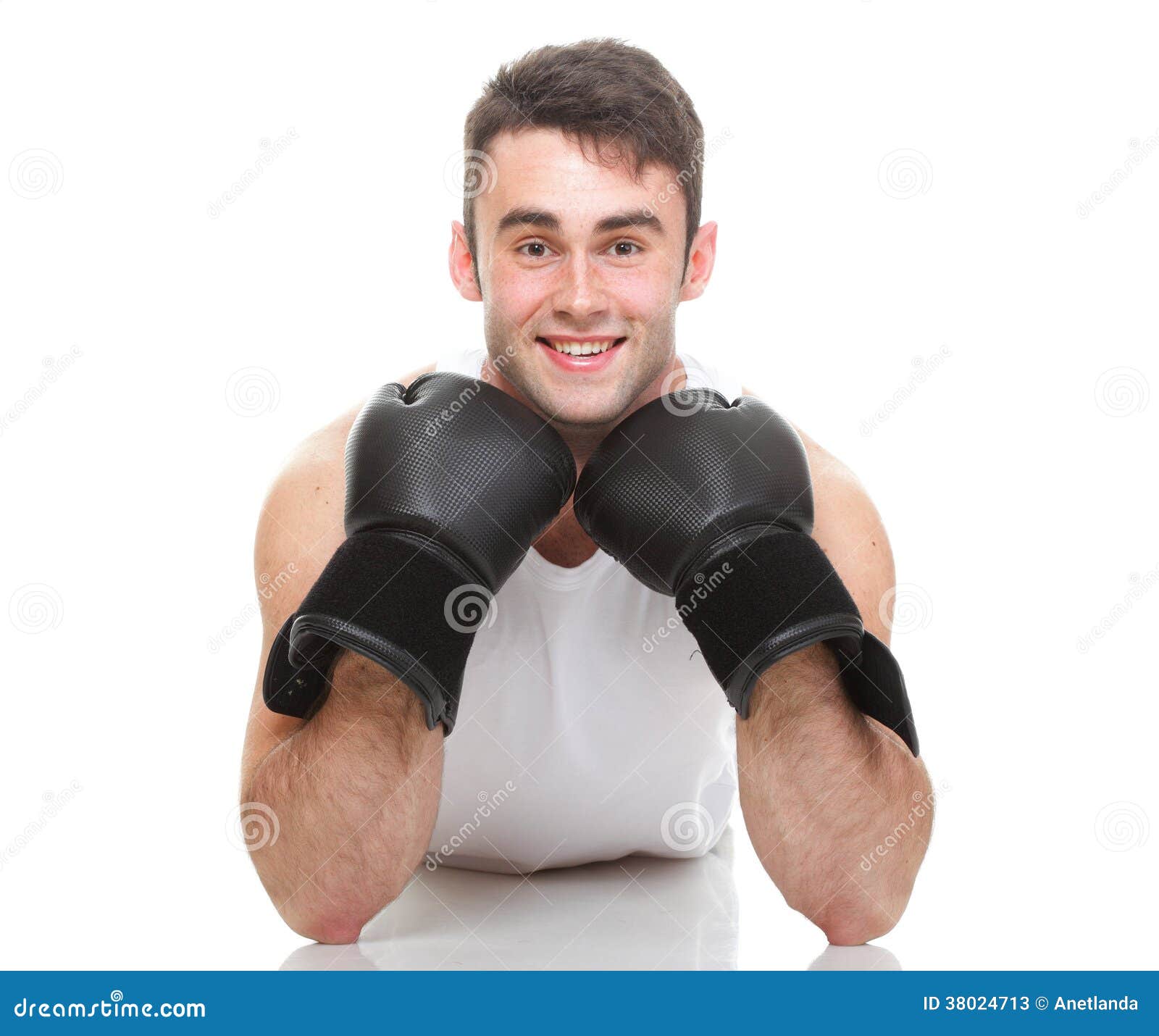 Isolated Studio Picture from a Young Boxer Stock Image - Image of power ...