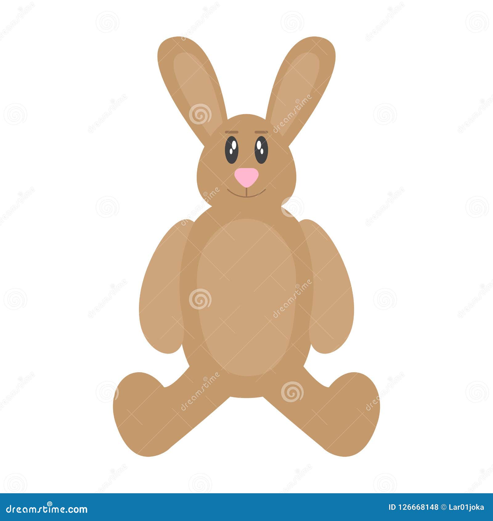 Isolated Stuffed Rabbit Toy Stock Vector - Illustration of baby, funny ...