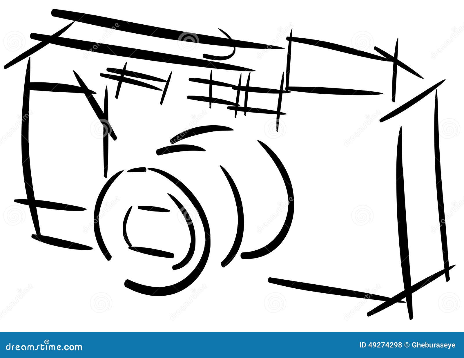 Isolated stylized Camera stock illustration. Illustration of card ...