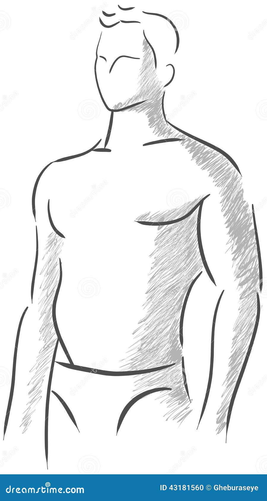 Isolated Stylized Muscular Man Stock Illustration - Illustration of ...