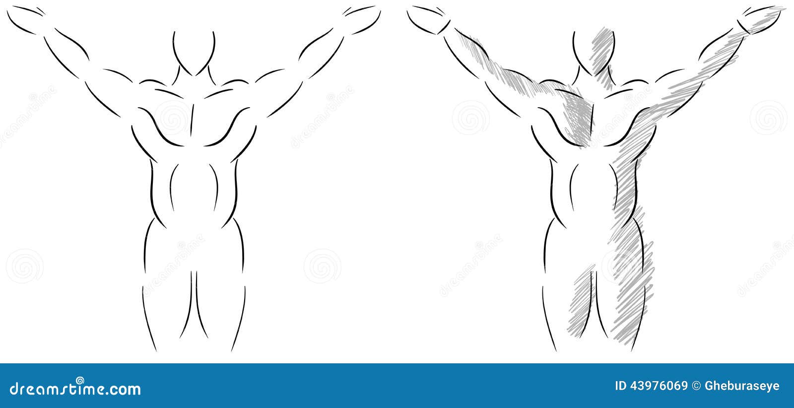 Isolated Stylized Muscular Man Stock Illustration - Illustration of ...