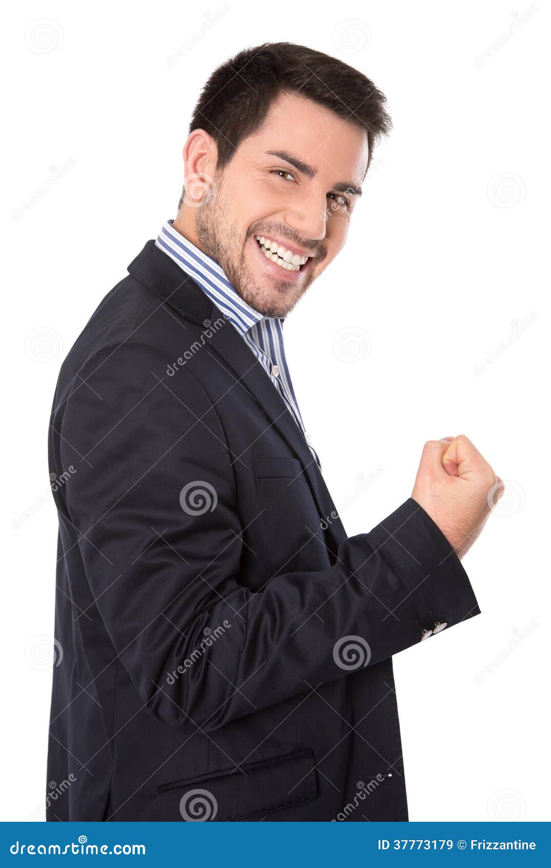 Isolated Successful Smiling Manager on White. Stock Image - Image of ...