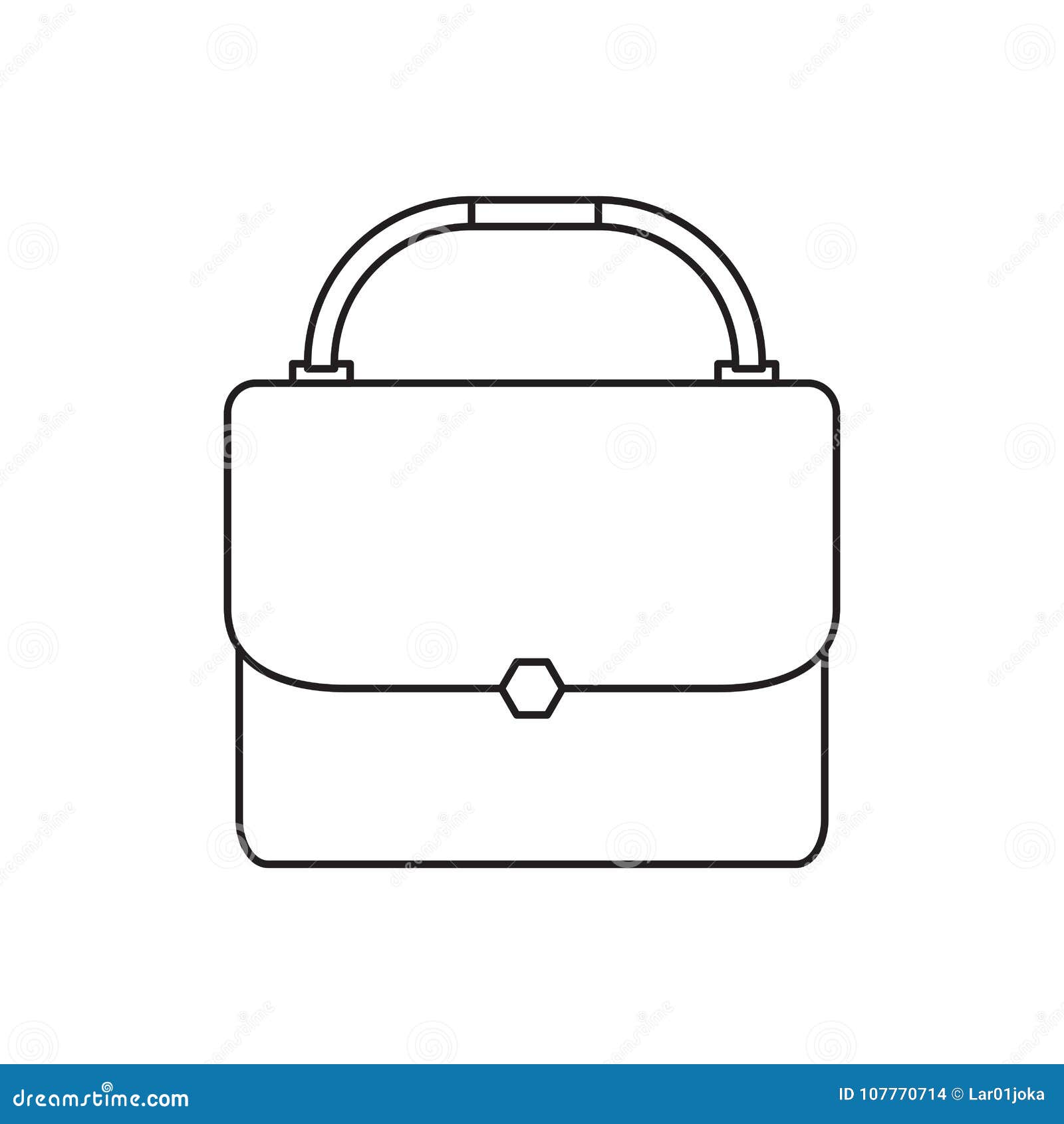 Isolated suitcase outline stock vector. Illustration of management ...