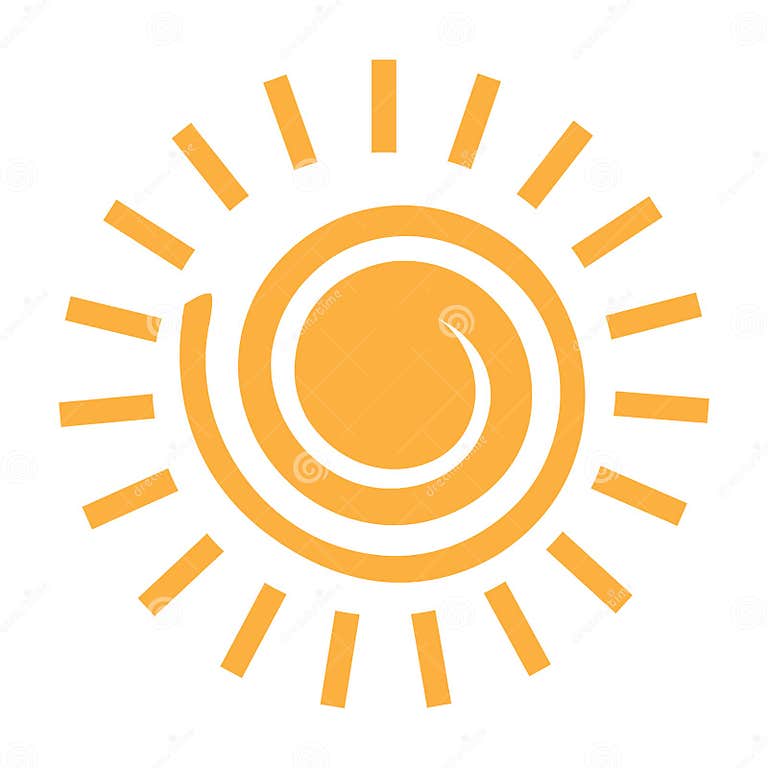 Isolated sun icon stock vector. Illustration of abstract - 96829958