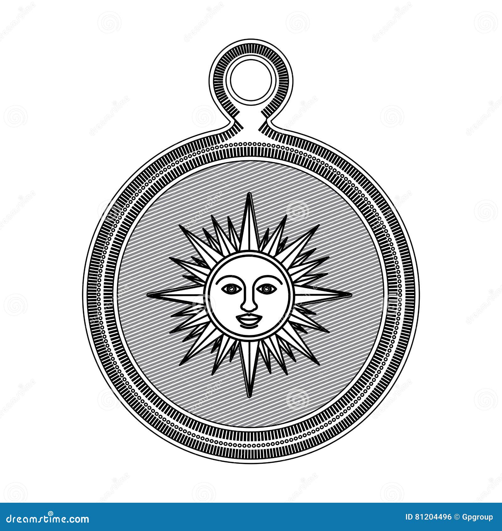 Isolated Sun Inside Compass Design Stock Vector - Illustration of ...