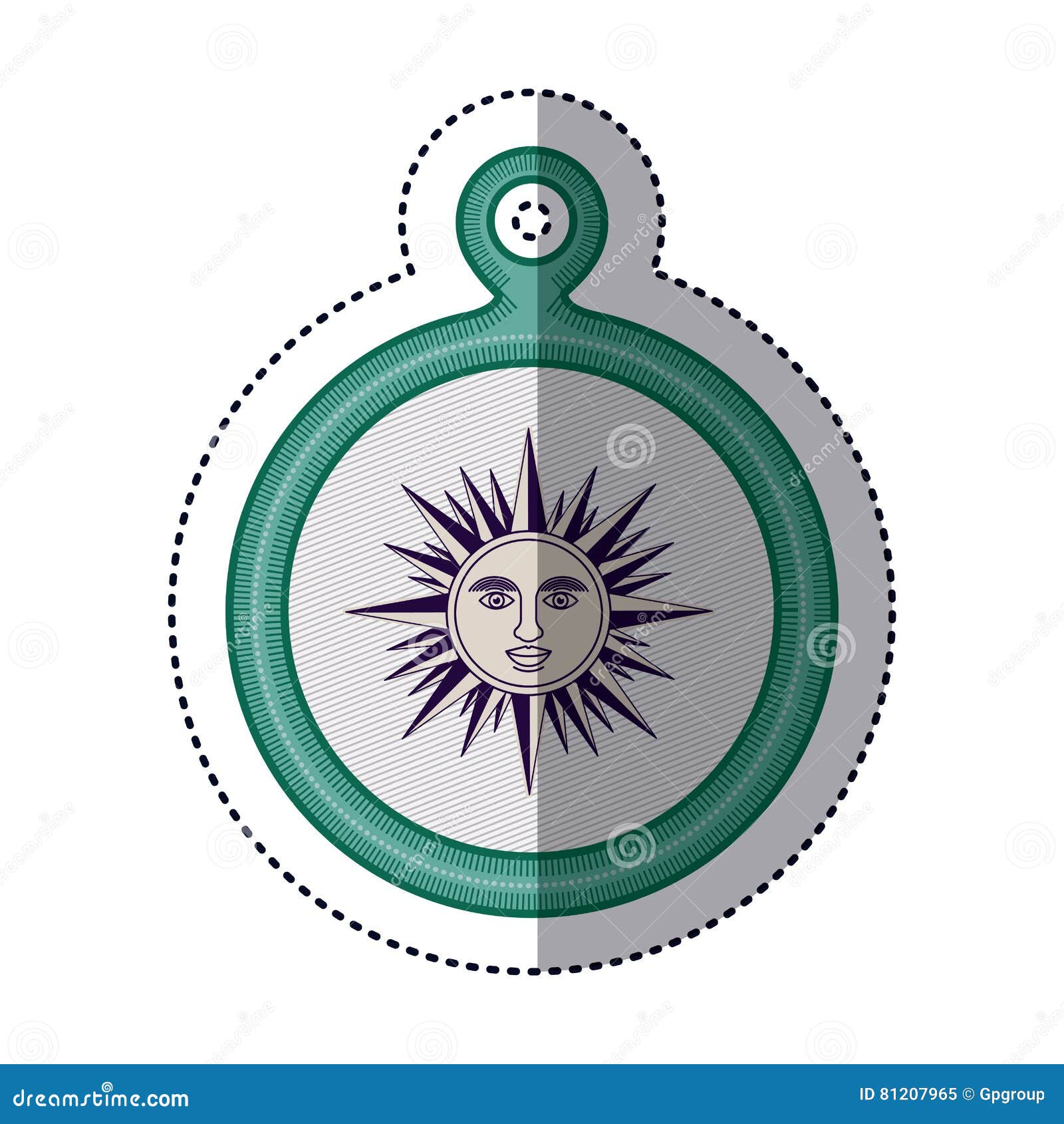 Isolated Sun Inside Compass Design Stock Vector - Illustration of arrow ...