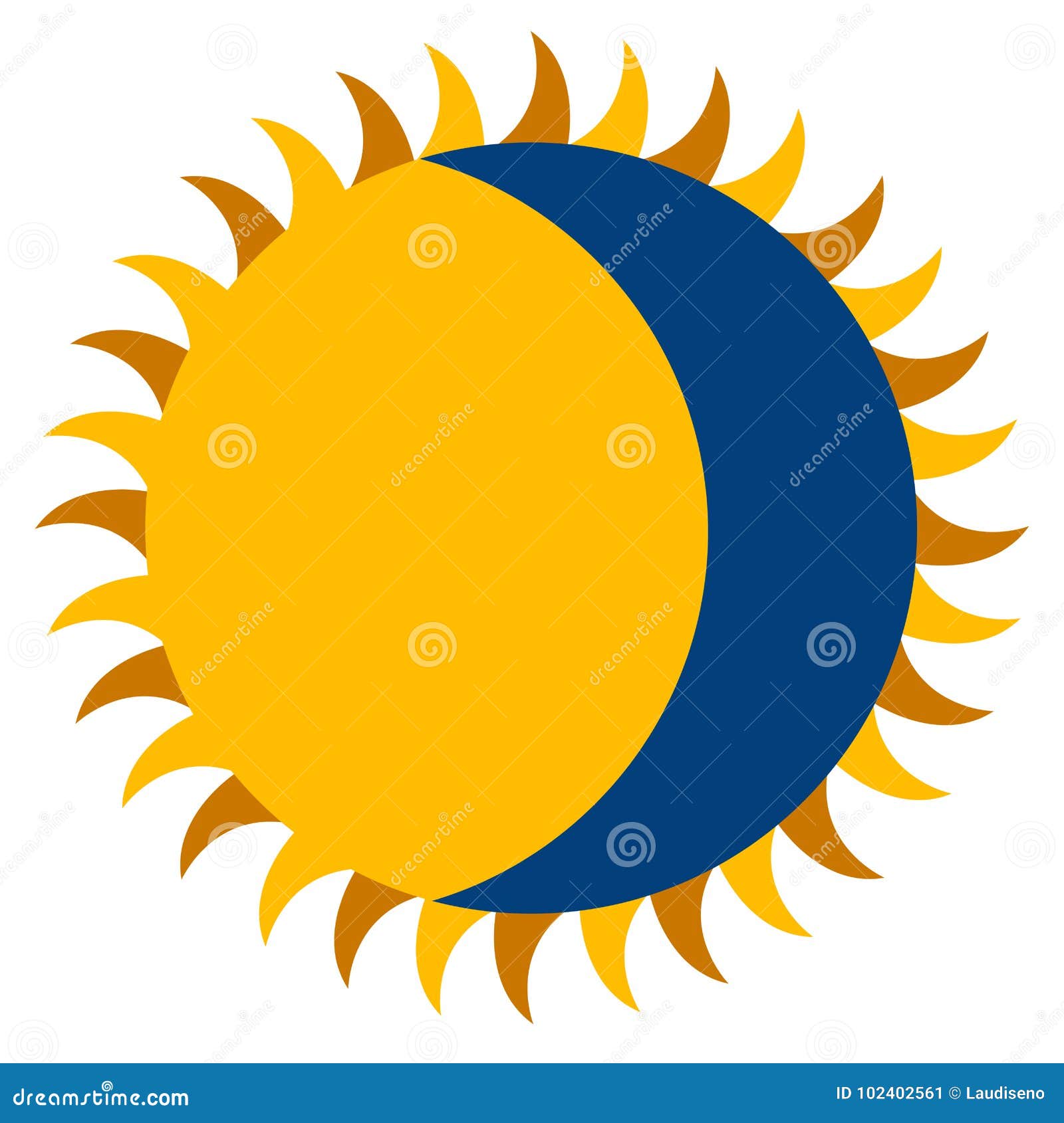 Isolated sun and moon icon stock illustration. Illustration of sunrise ...