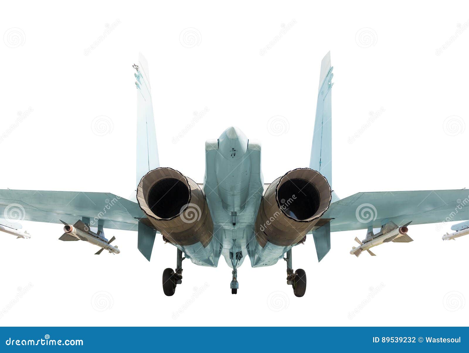 Isolated Supermaneuverable Fighter Aircraft, Back View Stock Photo ...