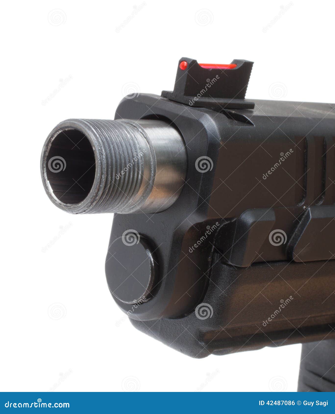 Isolated suppressor barrel stock photo. Image of optic - 42487086