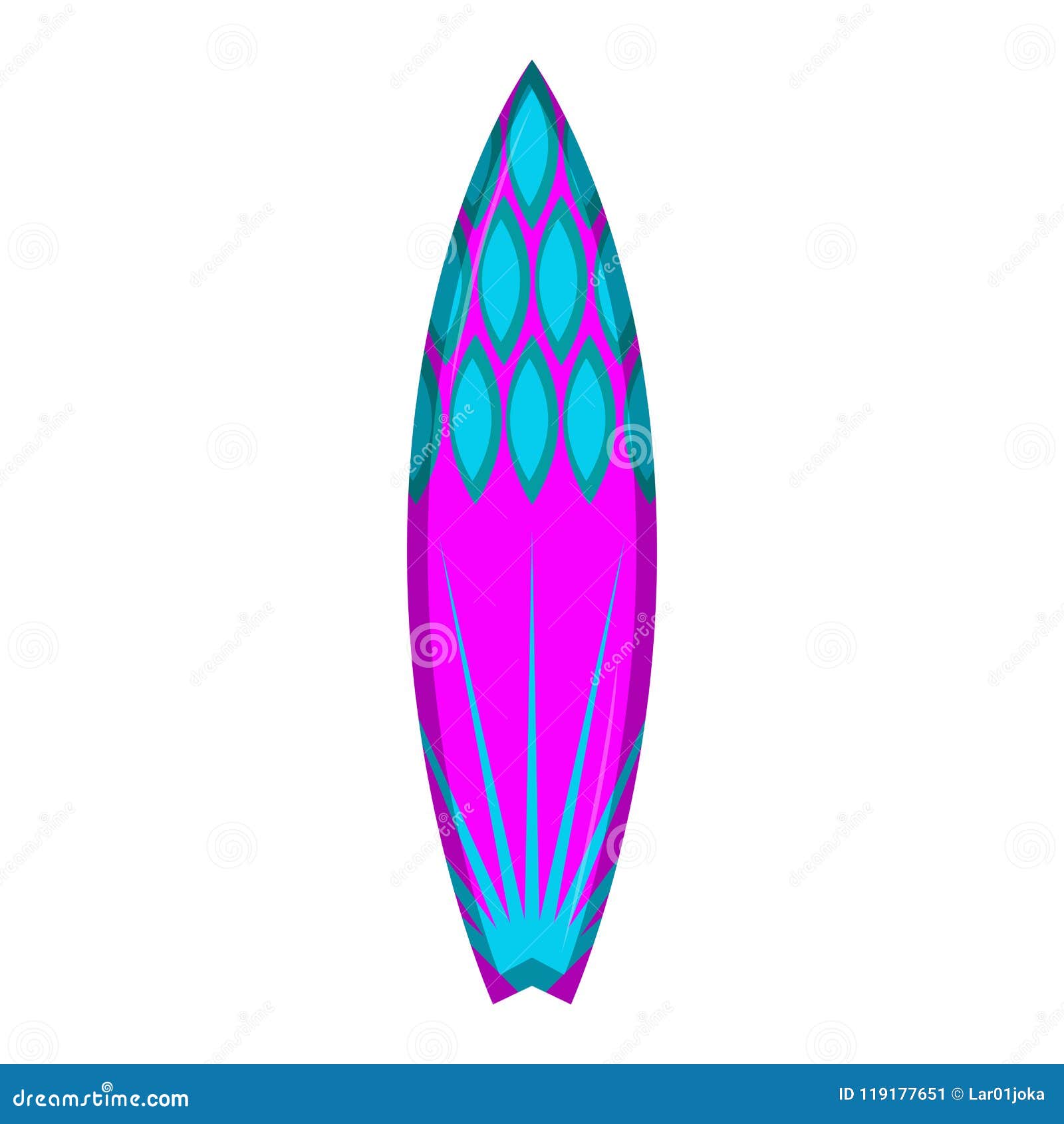 Isolated surfboard icon stock vector. Illustration of clipart - 119177651