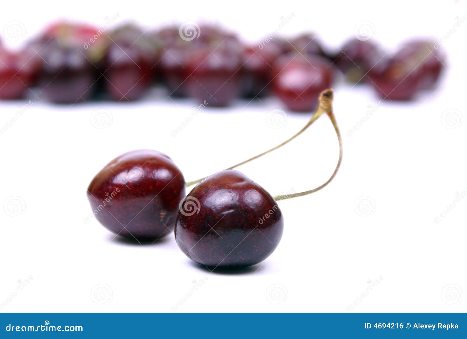 Isolated Sweet Red Cherry 2 Stock Photo - Image of gourmet, macro: 4694216
