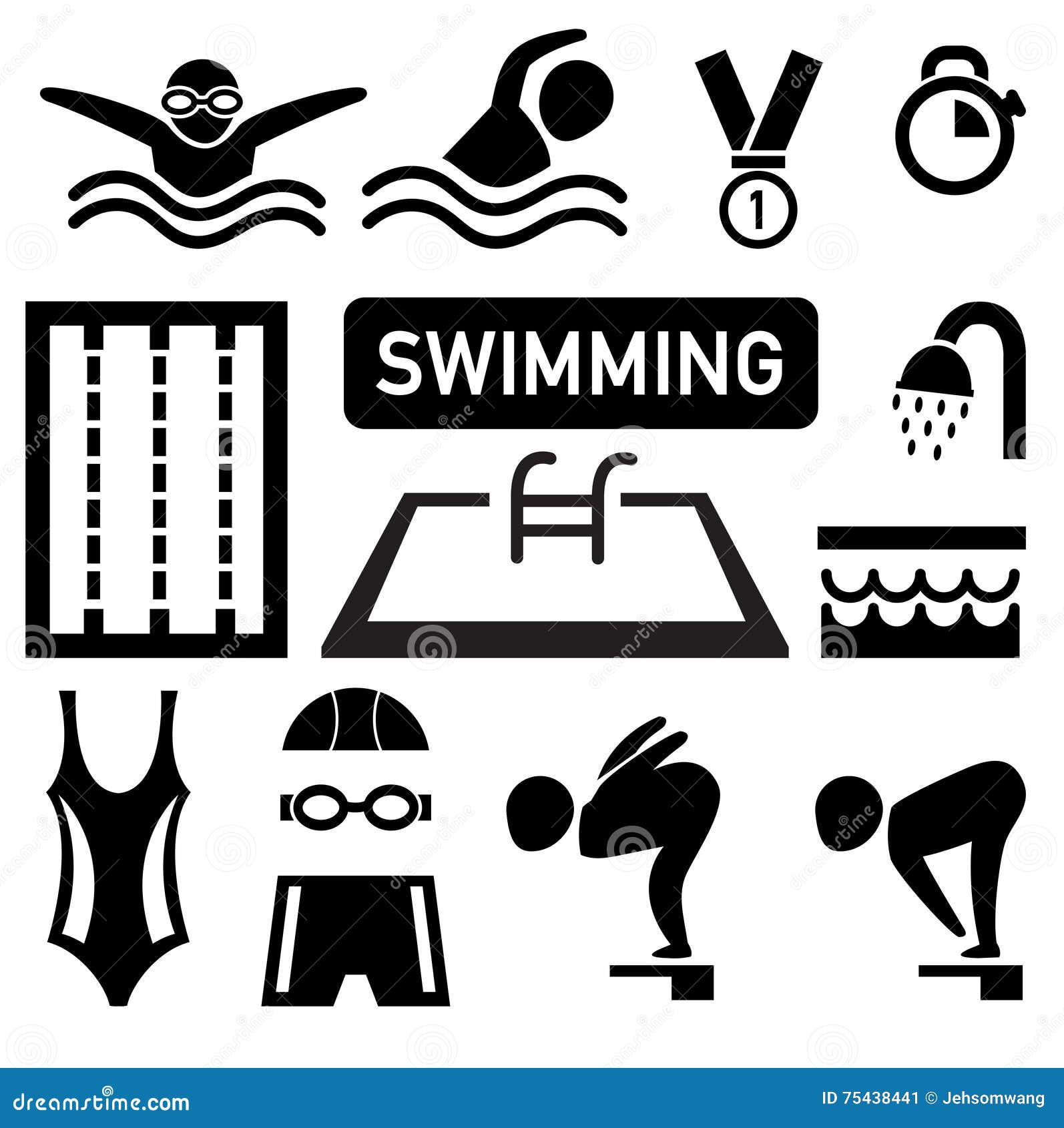 Isolated Swimming Icon Illustration Stock Vector - Illustration of ...