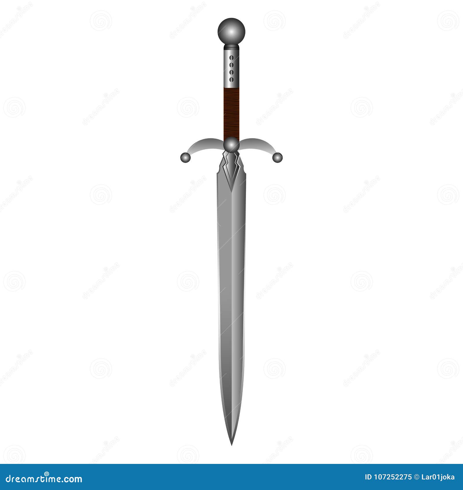 An Isolated Sword On White Background. Pirates And Executioner Sword ...