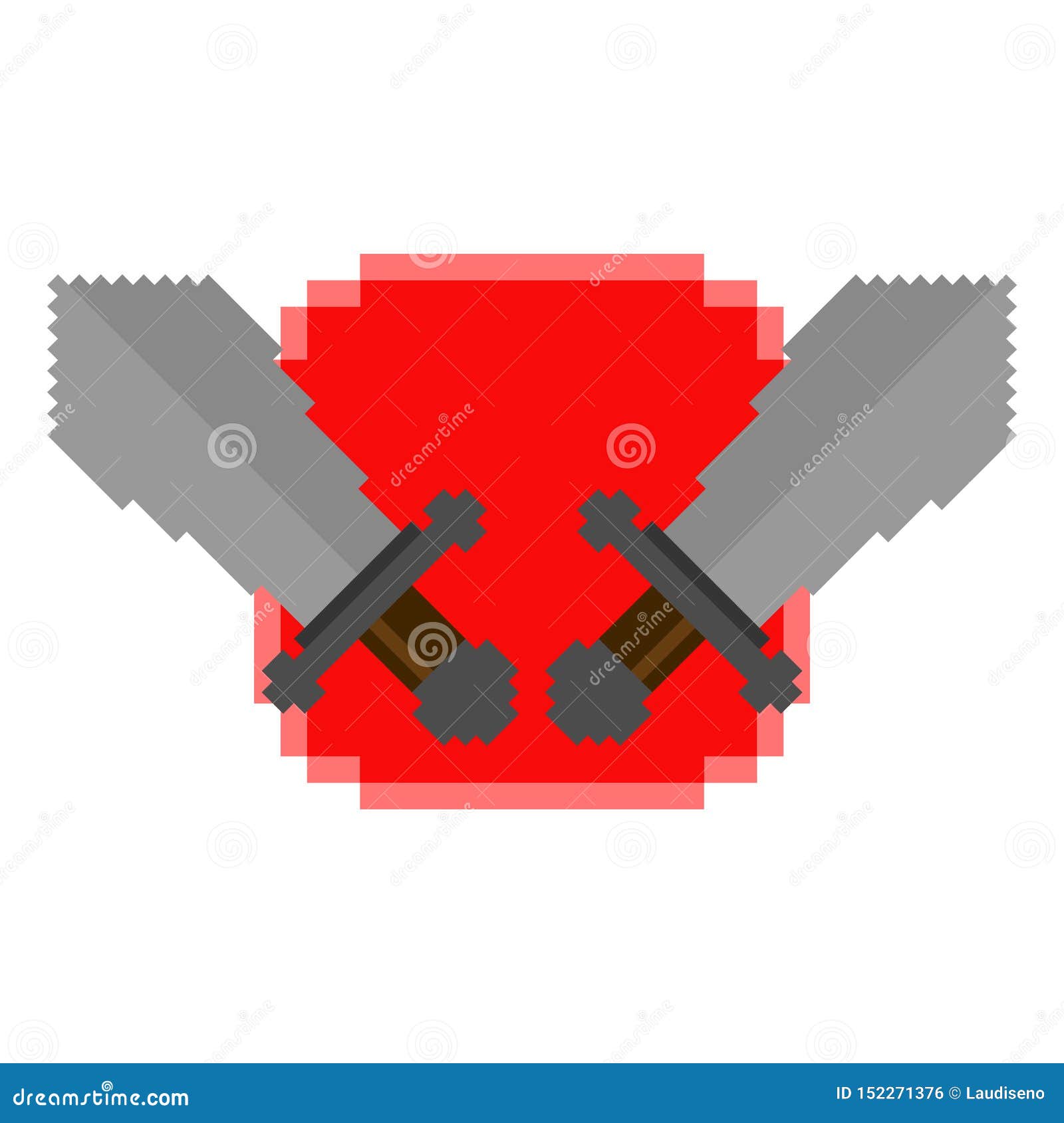 Isolated Swords Pixelated Icon Stock Vector - Illustration of sword ...