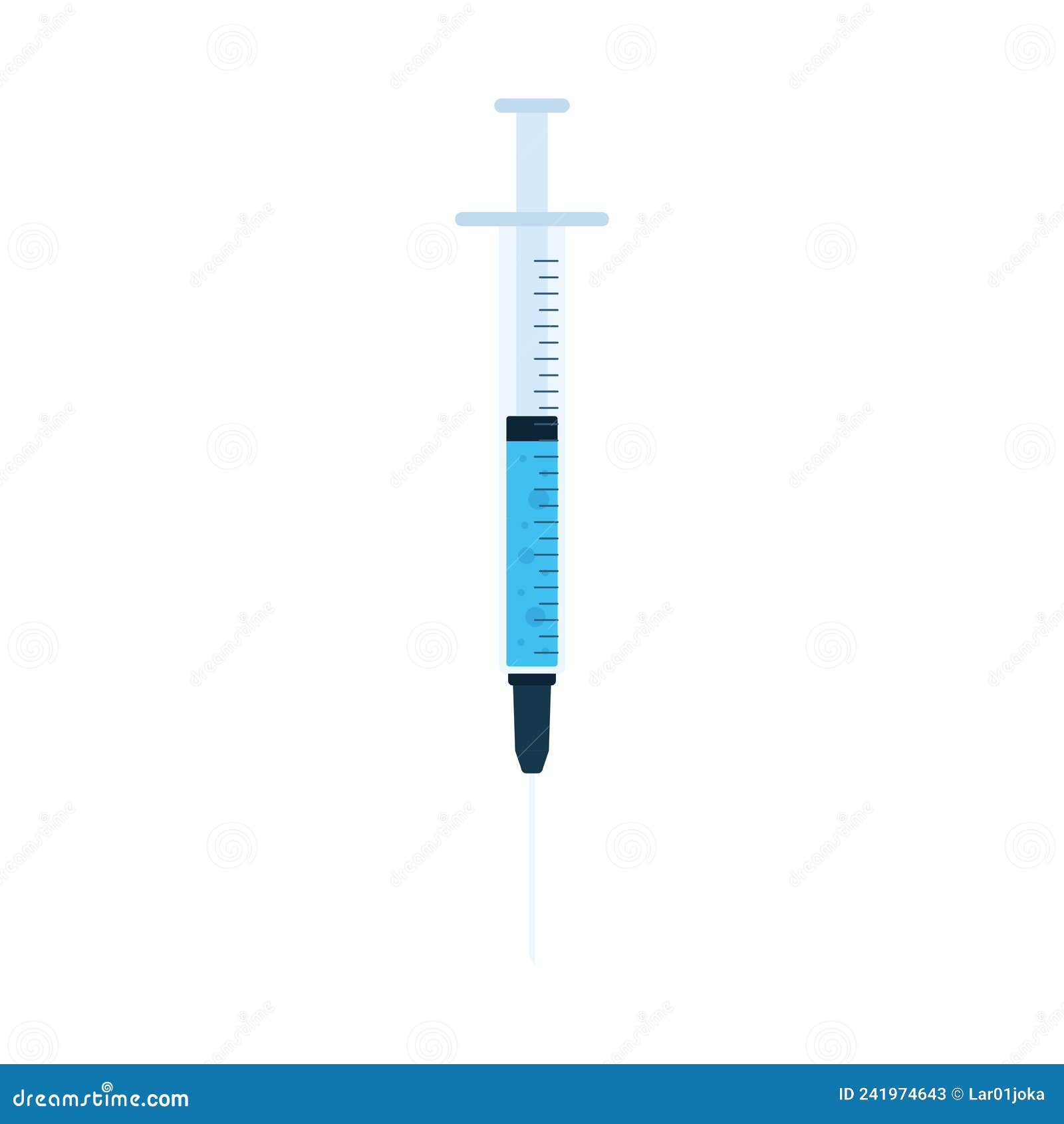 Isolated Syringe with a Blue Dose Vector Stock Vector - Illustration of ...