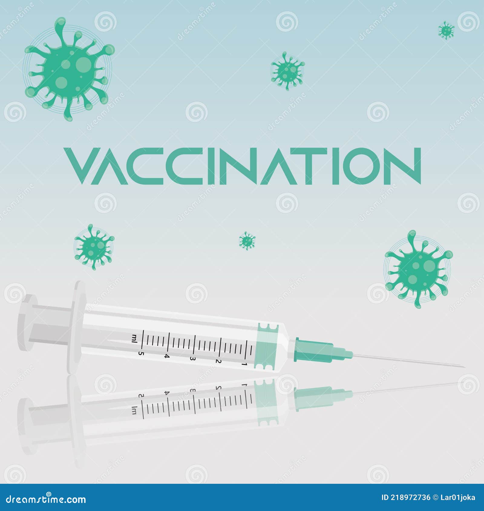 Isolated Syringe on a Blue Gradient Poster Stock Vector - Illustration ...