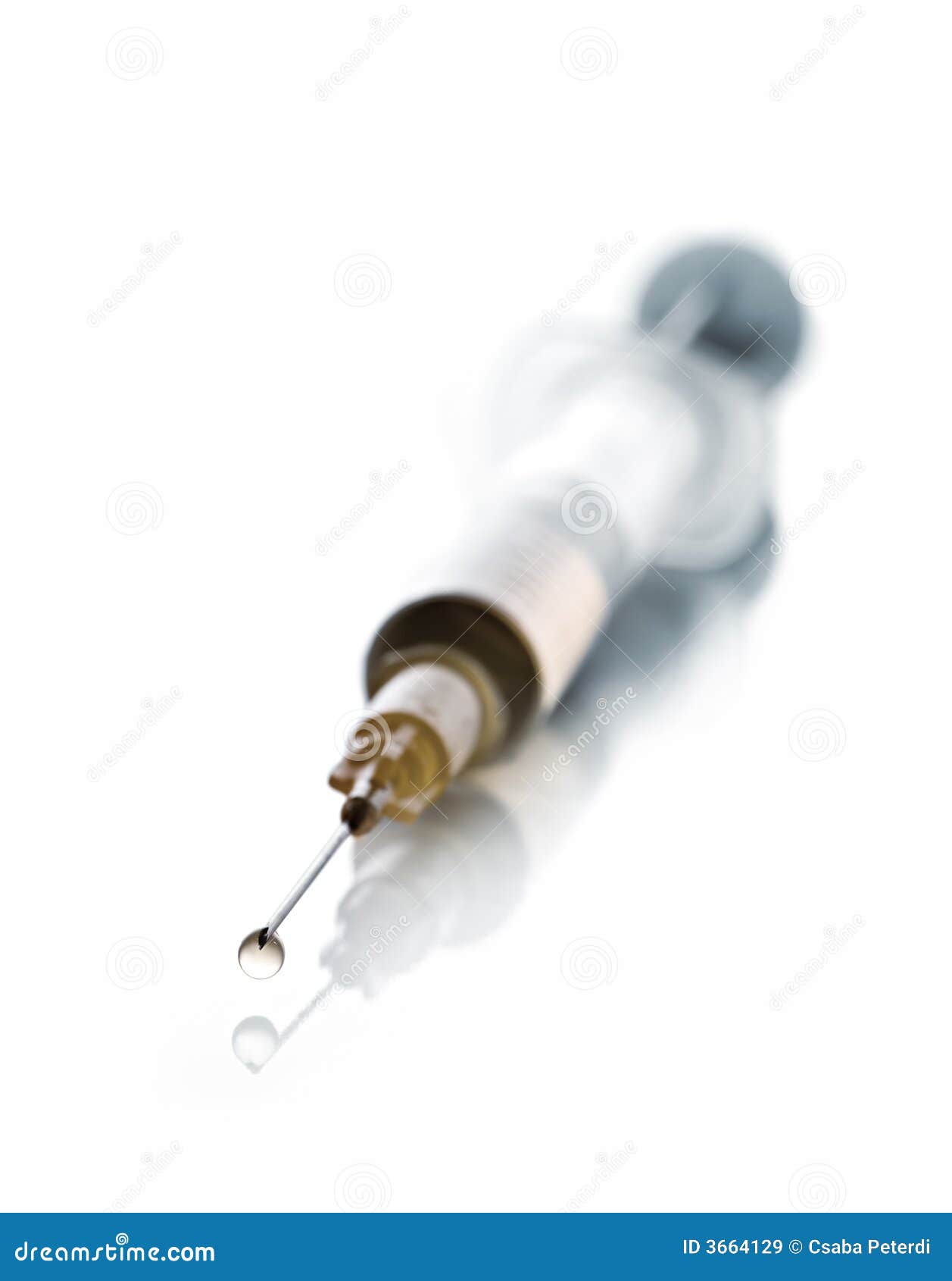 Isolated Syringe Focus on Drop Stock Image - Image of healthcare ...