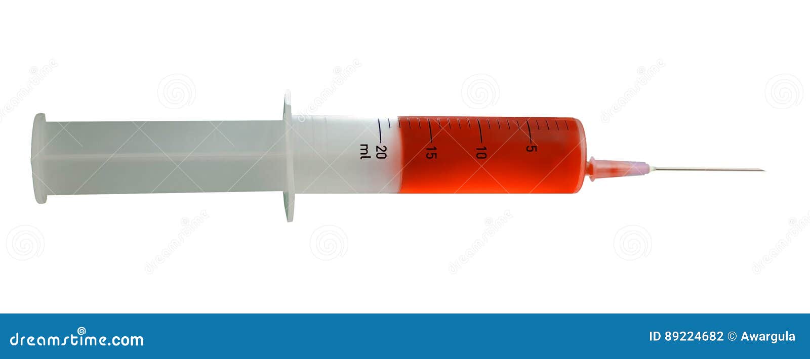 Isolated Syringe with Needle with Red Liquid Stock Photo - Image of ...