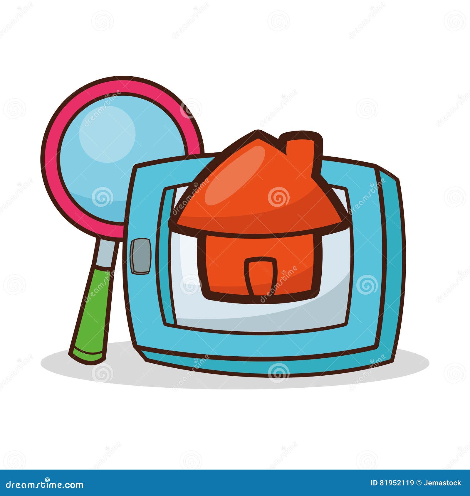 Isolated Tablet Cartoon Design Stock Vector - Illustration of modern ...