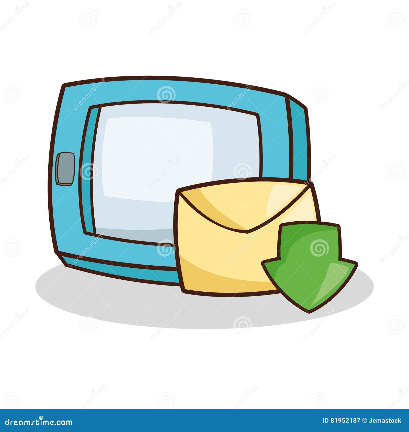 Isolated Tablet Cartoon Design Stock Vector - Illustration of smart ...