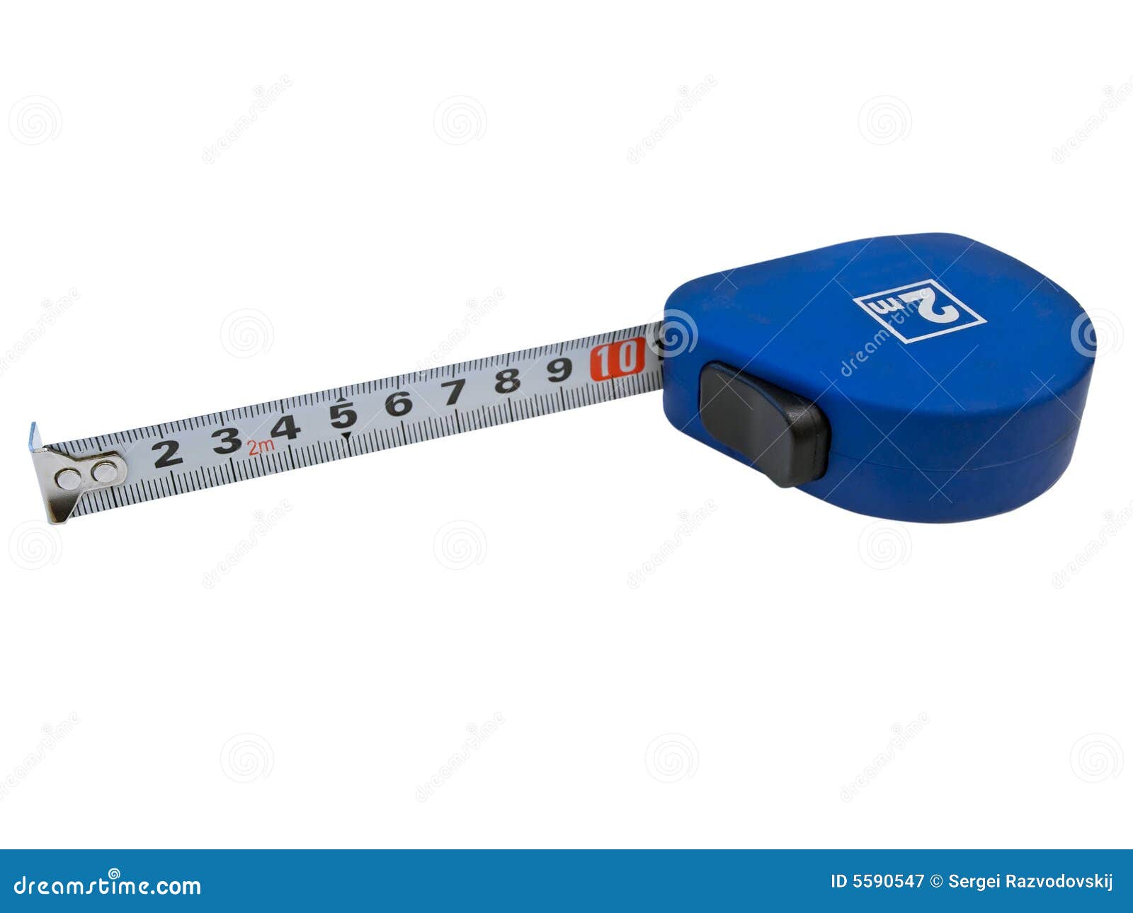 Isolated tapeline stock image. Image of metal, inches - 5590547