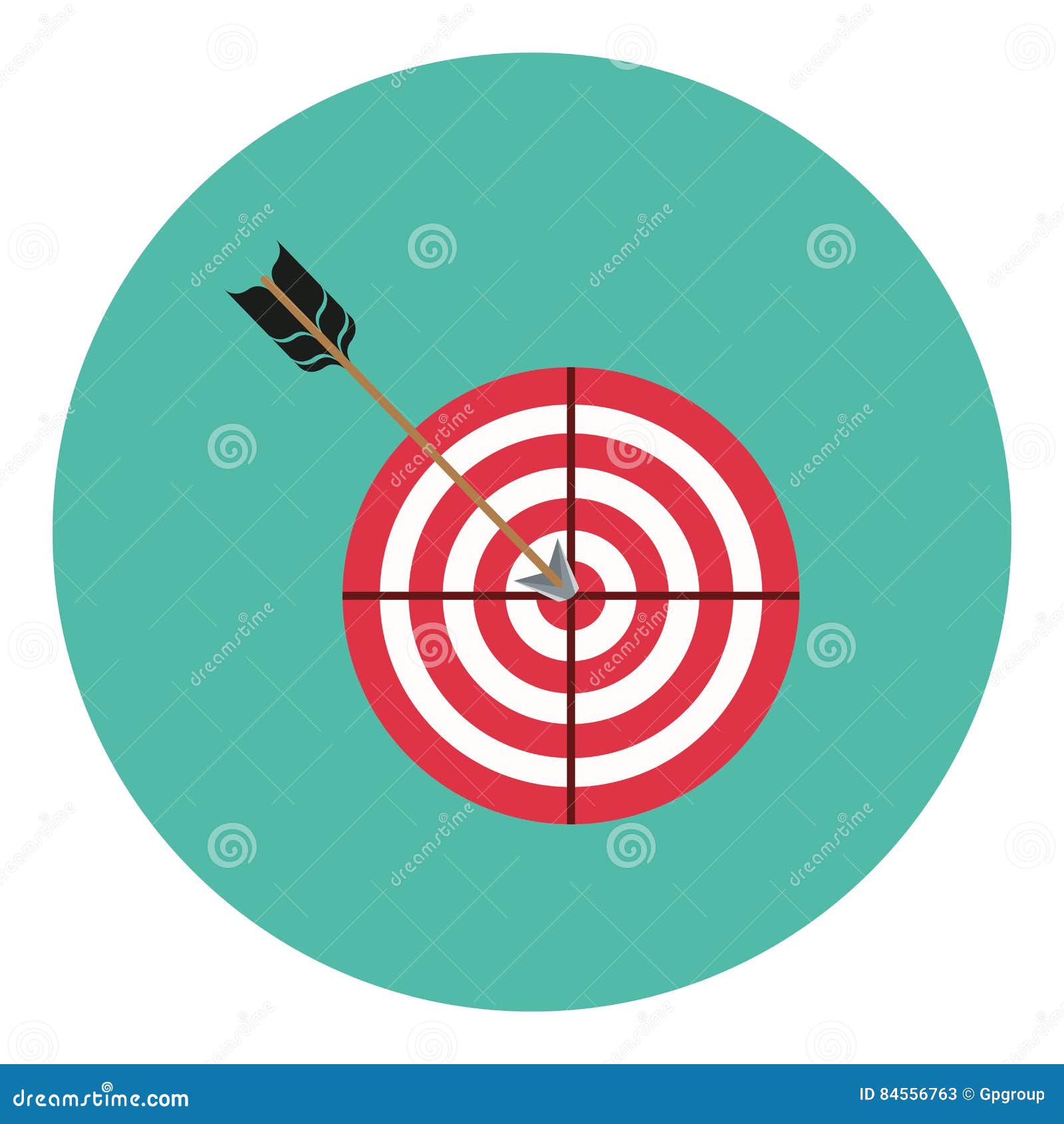 Isolated target design stock vector. Illustration of innovation - 84556763